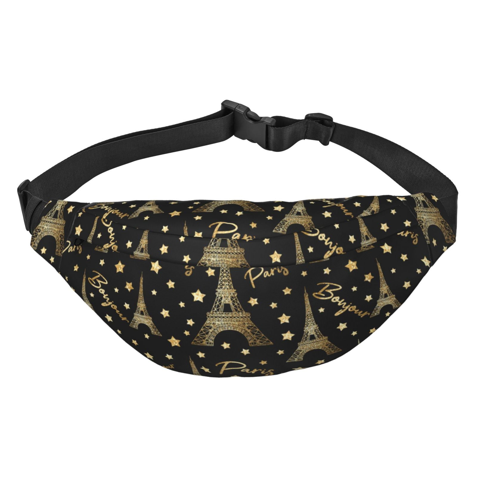 Fanny Pack For Women Men, Eiffel Tower Glod Waterproof Sling Belt Bag ...