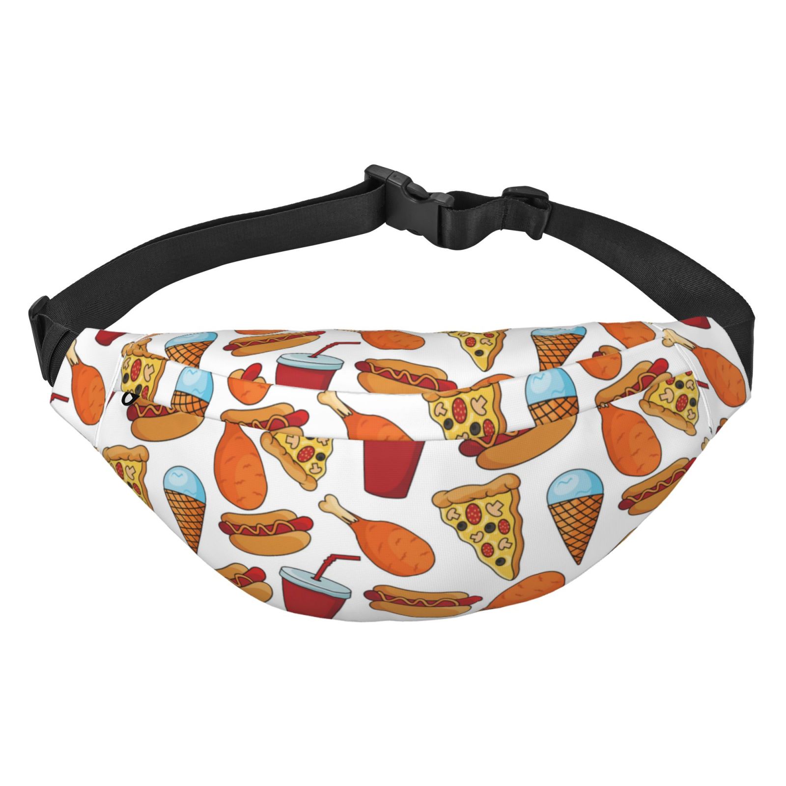 Fanny Pack For Women Men, Hot Dog Burger Waterproof Sling Belt Bag ...