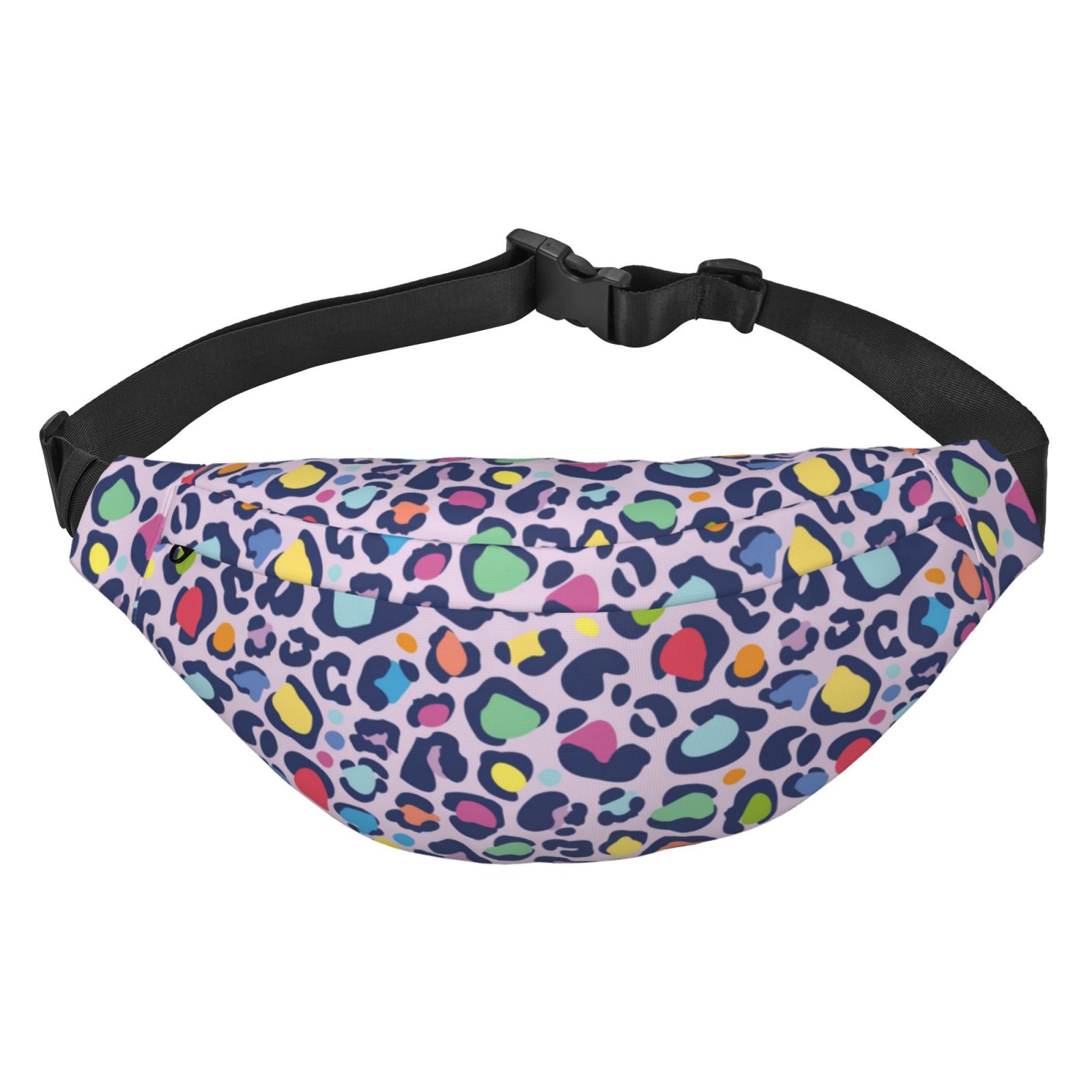 Fanny Pack For Women Men, Rainbow Leopard Spot Print Waterproof Sling ...