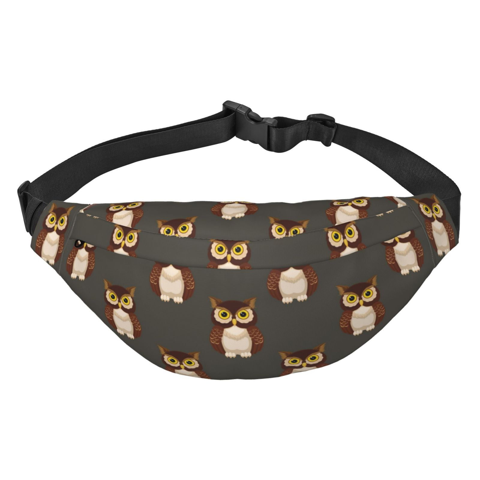 Fanny Pack For Women Men, Simple Owl Prints Waterproof Sling Belt Bag ...
