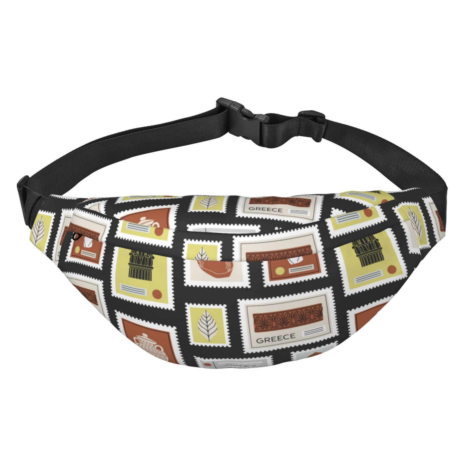 Fanny Pack For Women Men, Stamp Pattern Colorful Waterproof Sling Belt ...