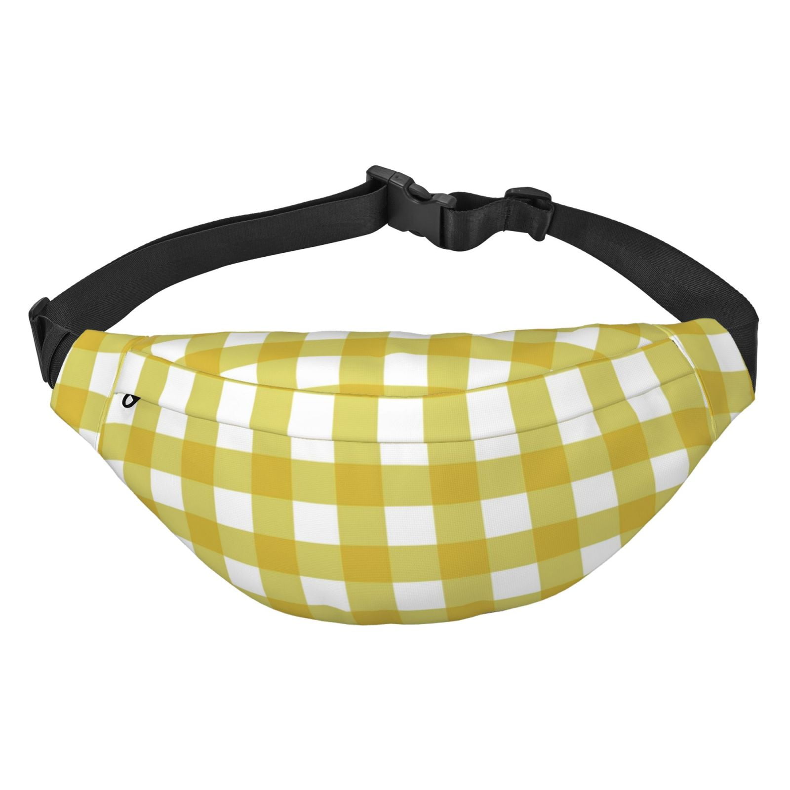Fanny Pack For Women Men, Yellow Checkboard A Waterproof Sling Belt Bag ...