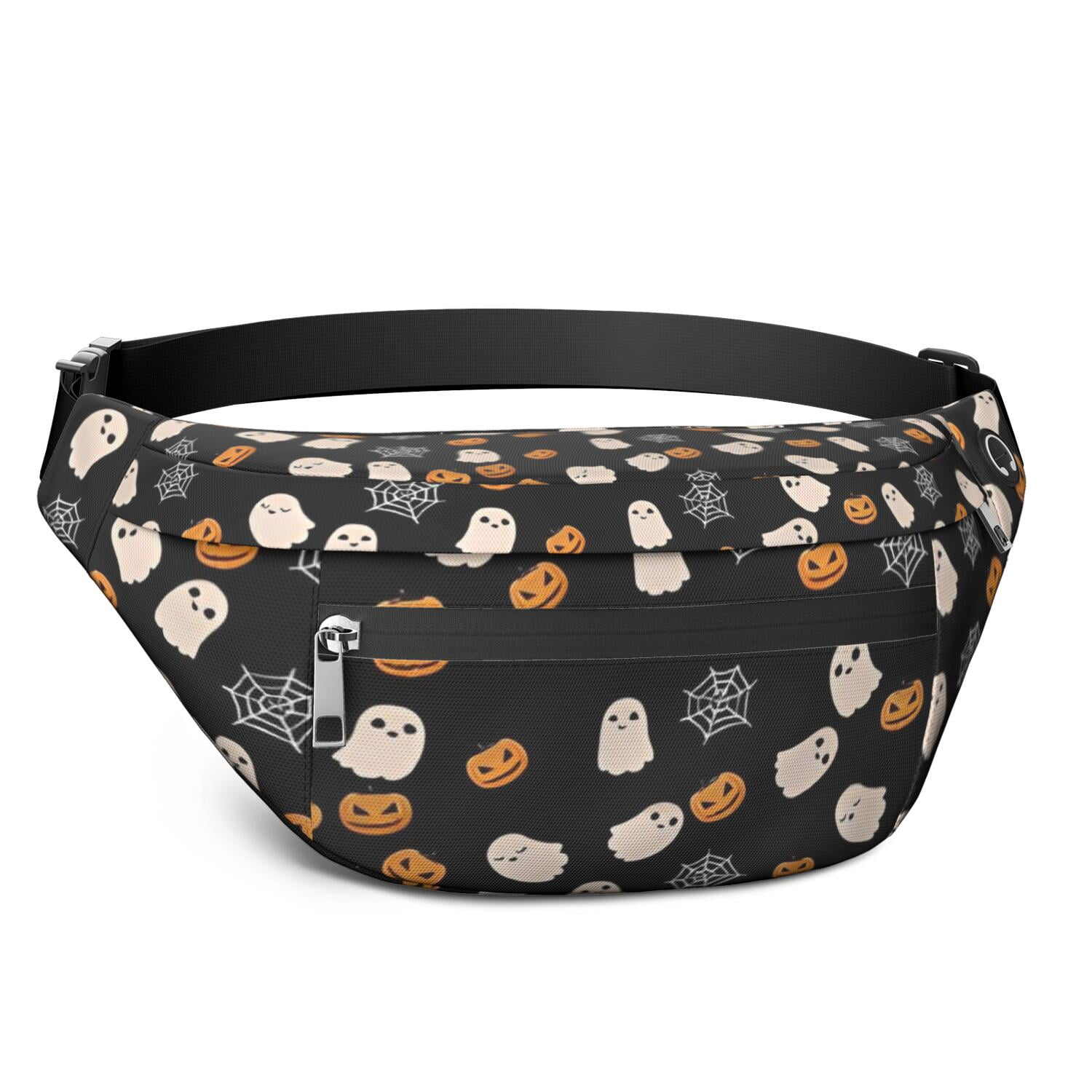 Fanny Pack Halloween Ghosts Pumpkins and Spider Webs Waist Pack Bag,Running Cross Bag,Waterproof ...