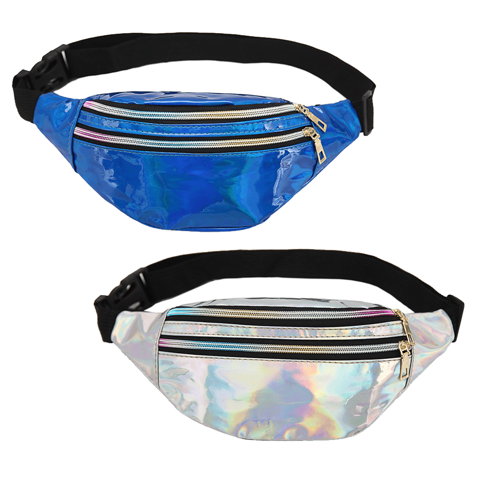 Fanny Pack Waist Bags for Women Shiny Holographic Waist Bum Bag ...