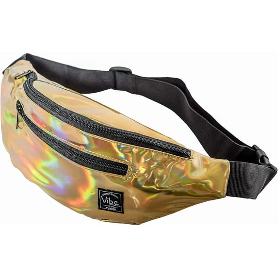 Fanny Pack for Men Women - Many Prints - Black Holographic Cute Bag for ...