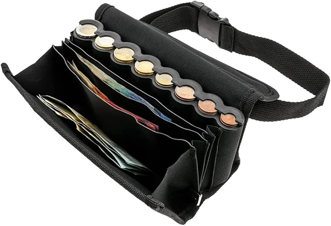 Fanny Pack with Banknote and Coin Holder, Belt and Euro Sorter, Waiter ...