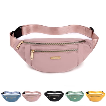 Entchin Fanny Pack for Women Men with 4 Pockets Fabric Waist Pack ...