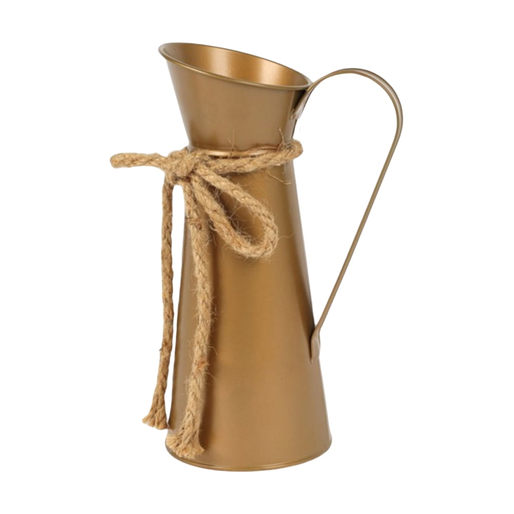 Fanoery Vintage Metal Milk Jugs Vases with Handle Iron Pitcher For ...