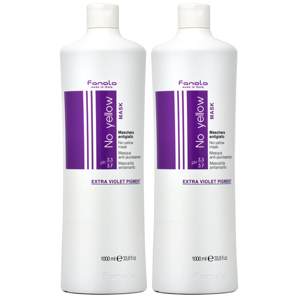Fanola No Yellow Mask 1000ml / 33.8oz (Pack of 2) - Walmart.com