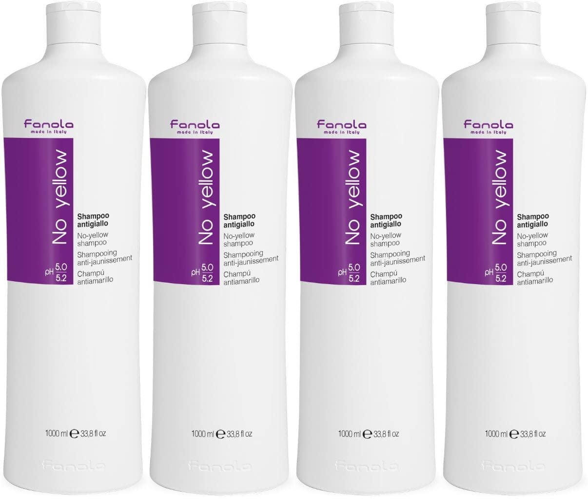 Fanola Toning Shampoo Bulk Sets No Yellow 1000 ml, 4 Pack - Walmart.com