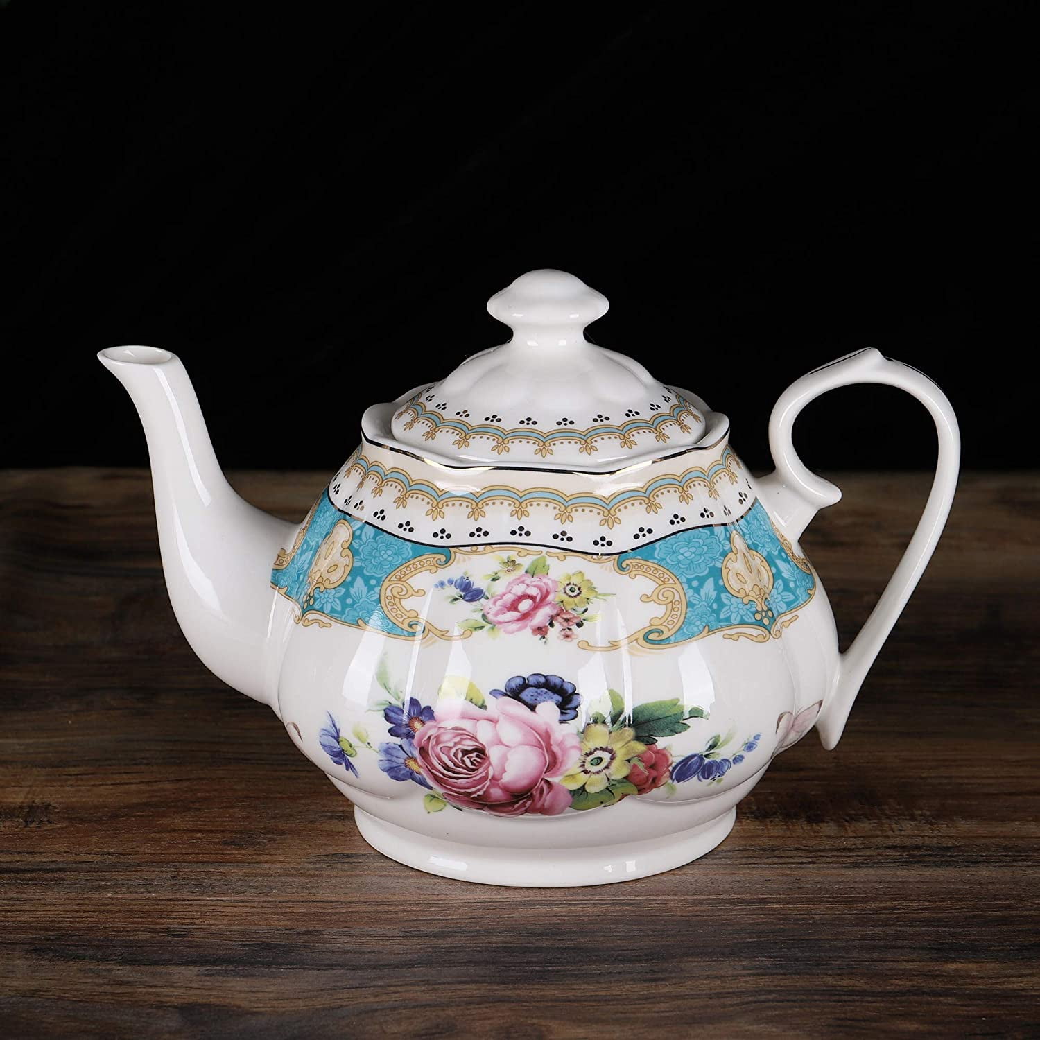 Fanquare Blue Porcelain Tea Set - Walmart.com