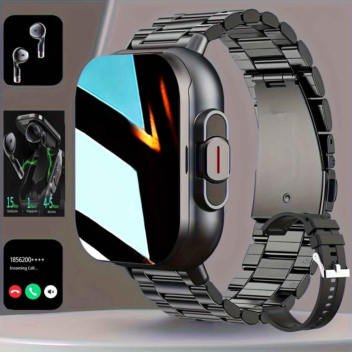 Fanruina 2-in-1 Smartwatch & Wireless Earbuds Combo | HD Display ...