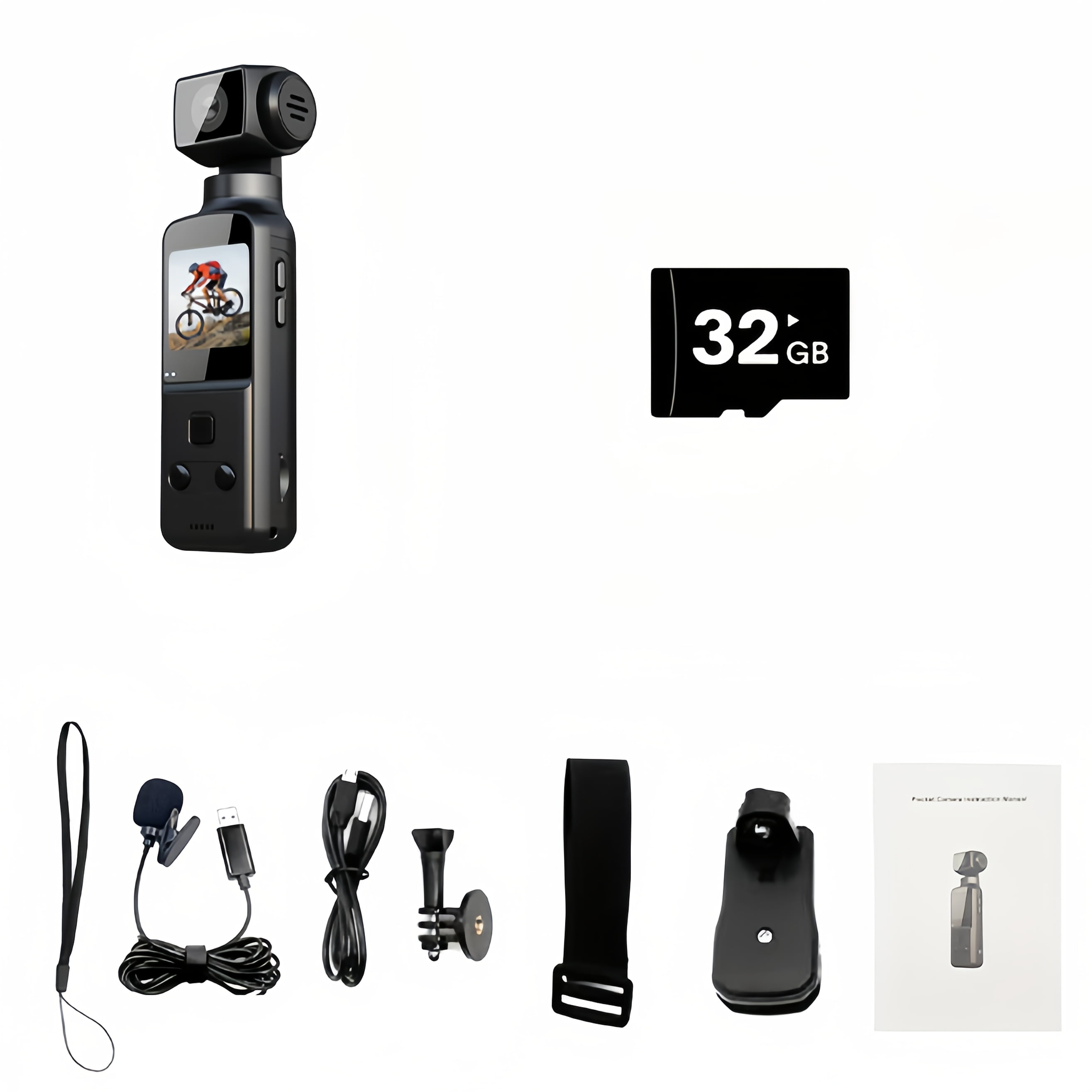 Fanruina 4K Portable Live Streaming Camera - 270° Rotating Lens, Built-in Mic, Stabilization ...