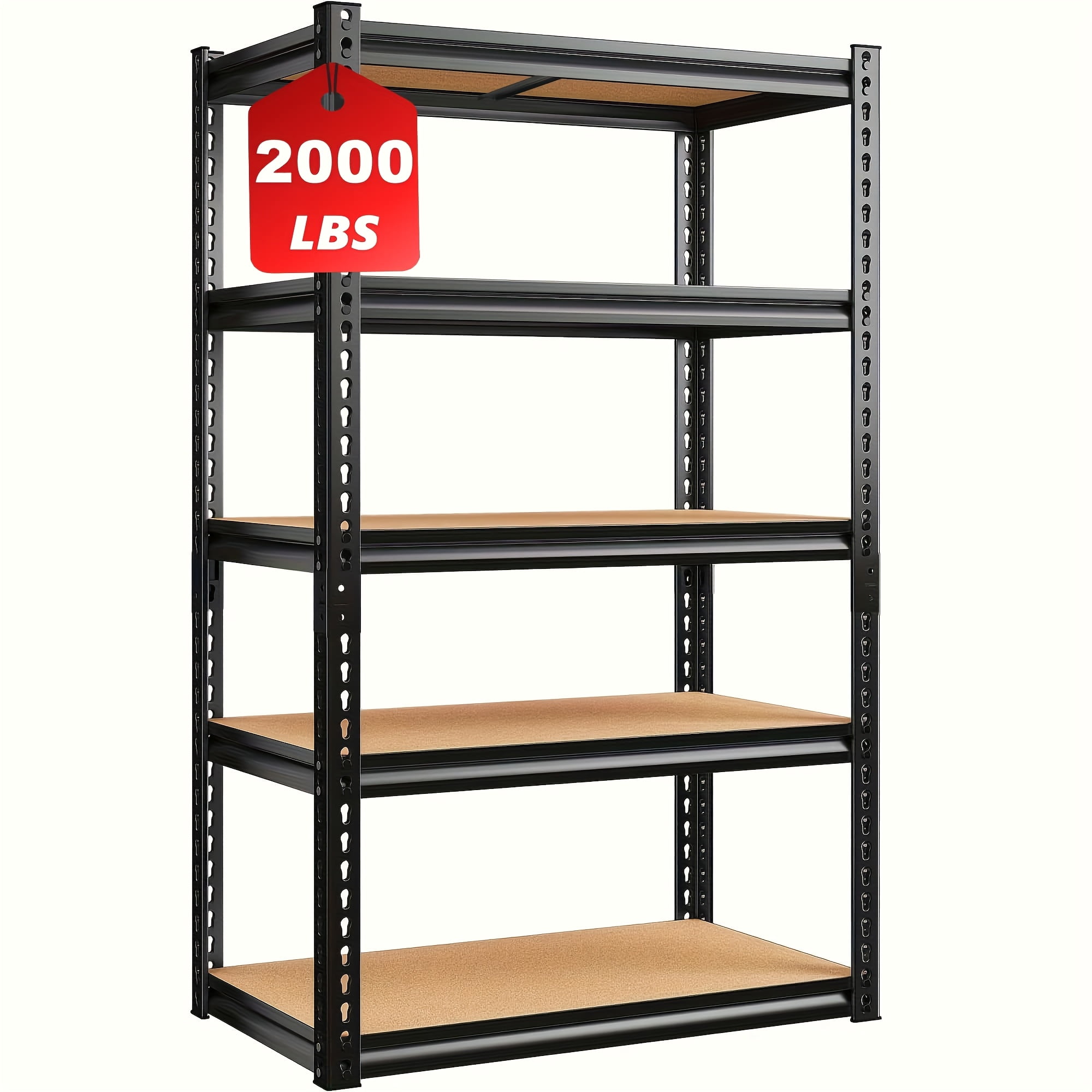 Fanruina Heavy Duty 5-Tier Metal Shelving Unit - 2000LBS Capacity ...