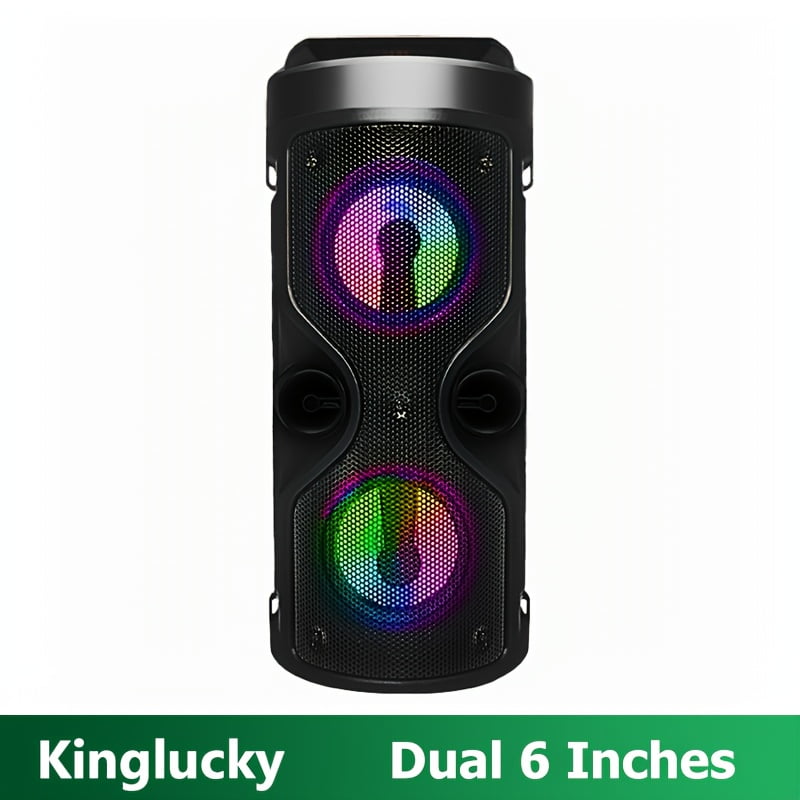 Fanruina Wireless Boombox Speaker with Microphone - Dual 4 ...