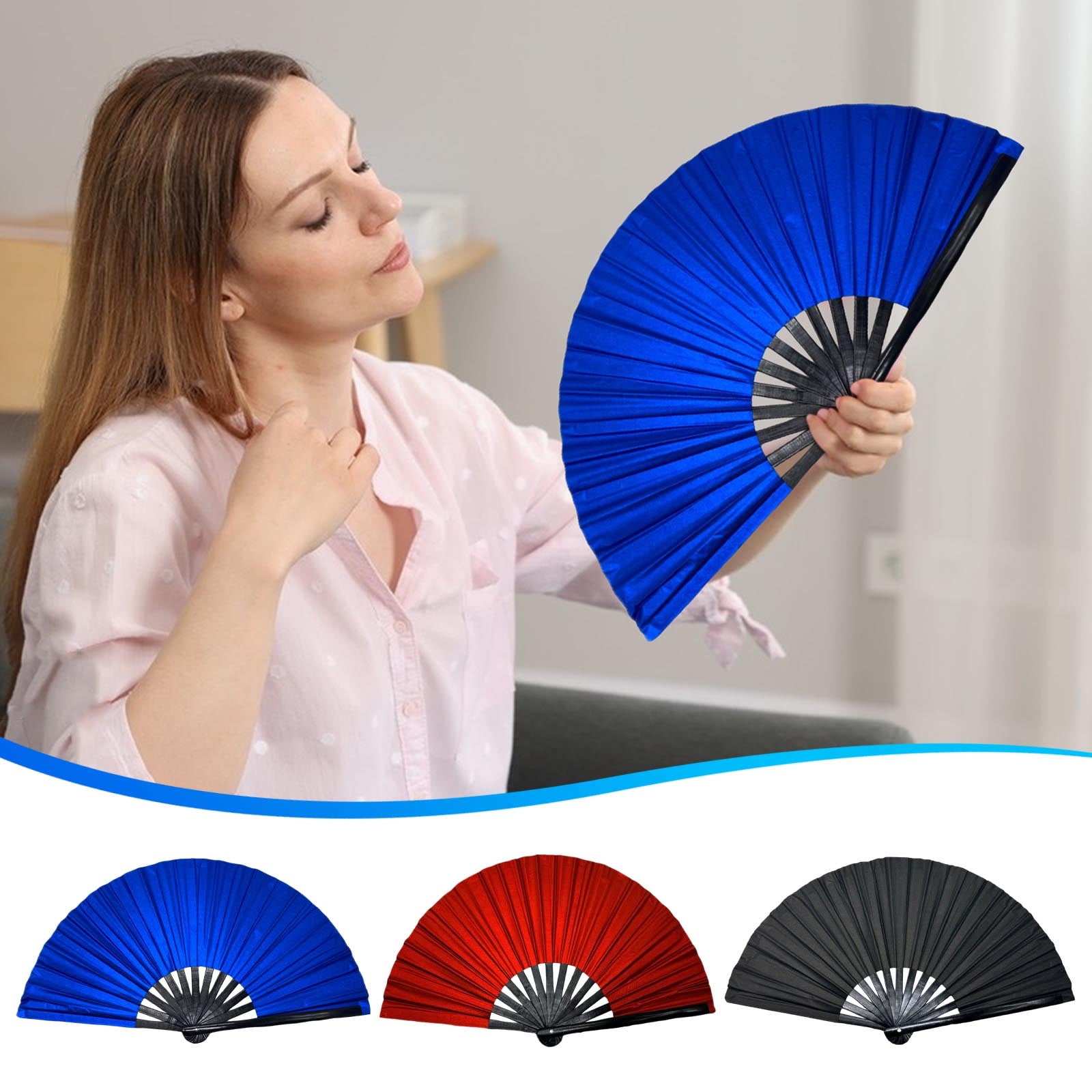 Fans for Line Dancing, Boots on The Ground Hand Fan, Large Holographic ...