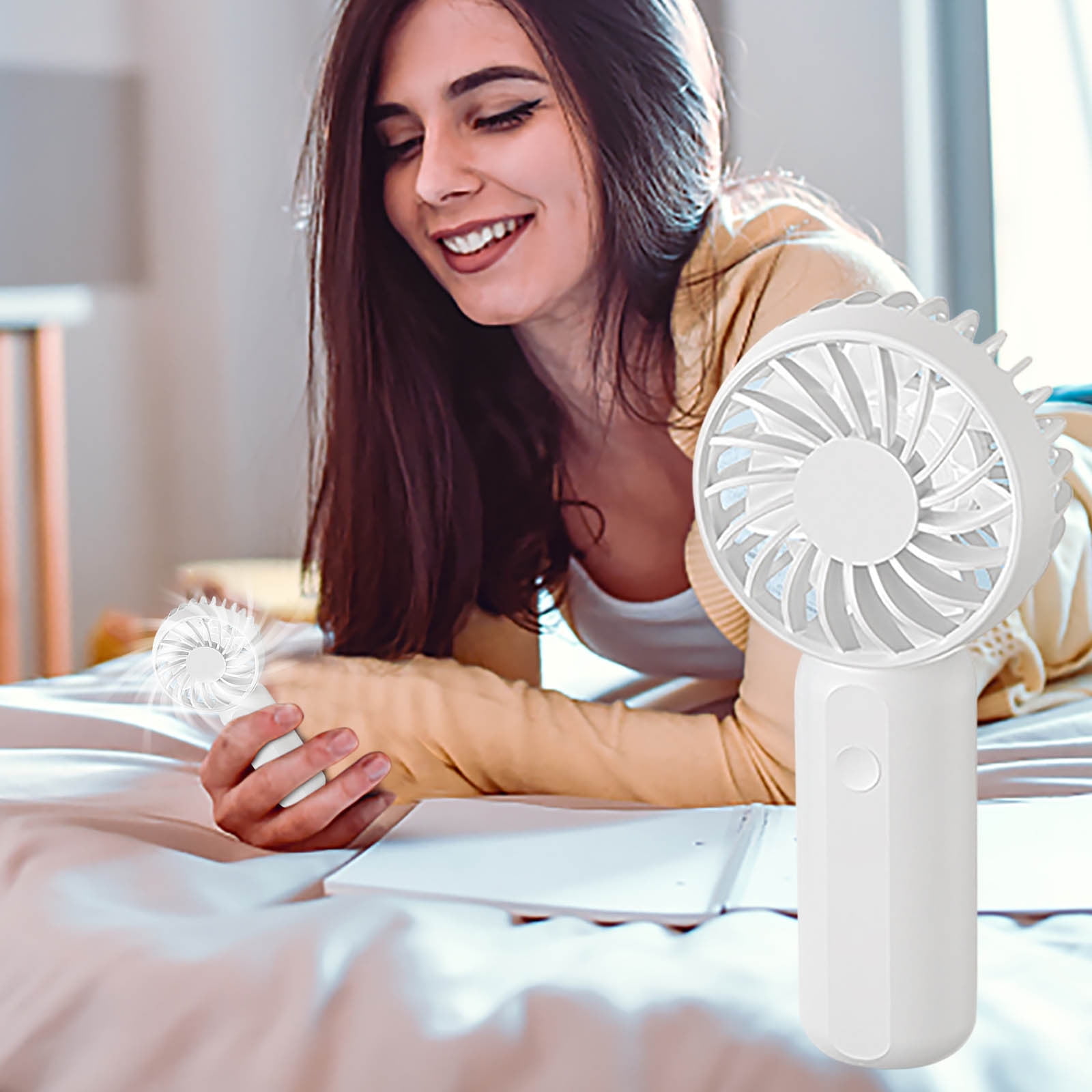 Fans on Clearance! lulshou Mini Ice Cream Handheld Fan, Silent and Low ...