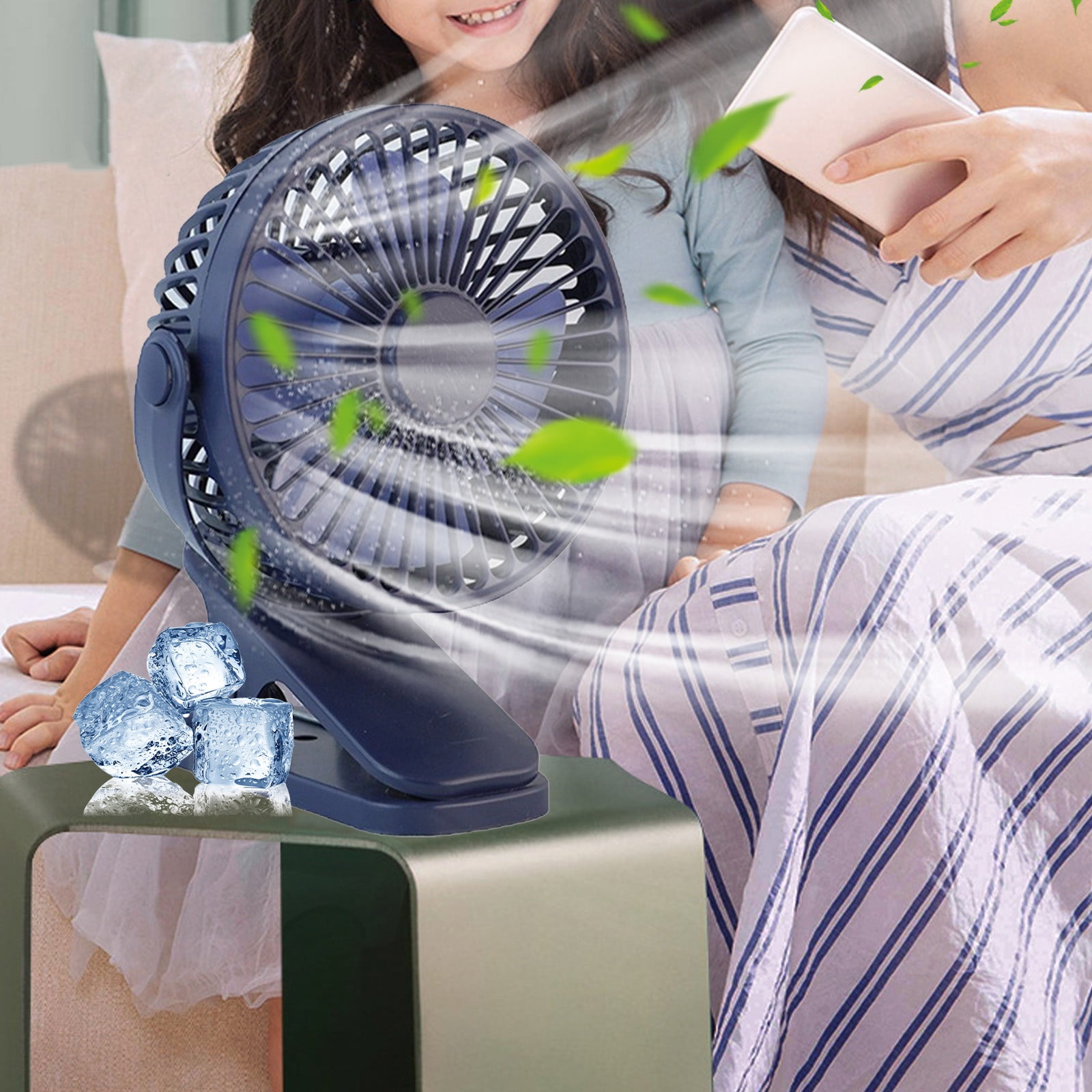 Fanshiluo 4-inch Rechargeable Model Desktop Clip Fan Silent High Wind ...