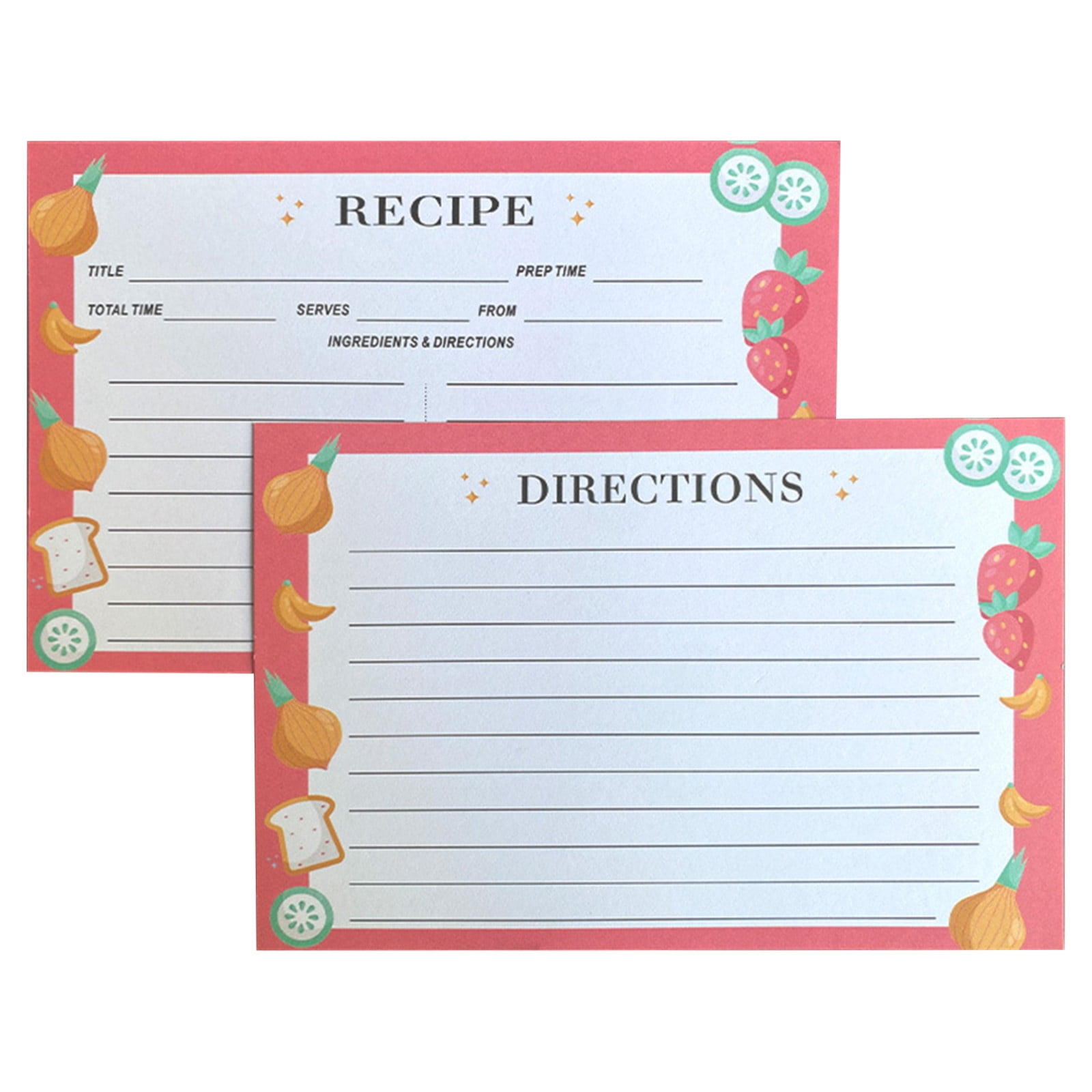 Fanshiluo 50*2 Recipe Card Food Material Ingredient Record Card Art ...