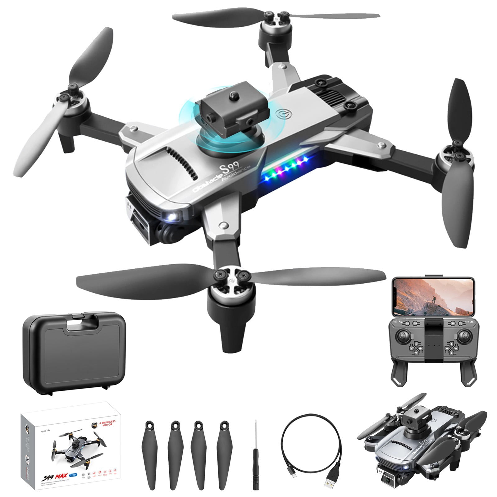 Fanshiluo Drone with Camera for Adults 2.4G WIFI FPV Drone With 4K ...