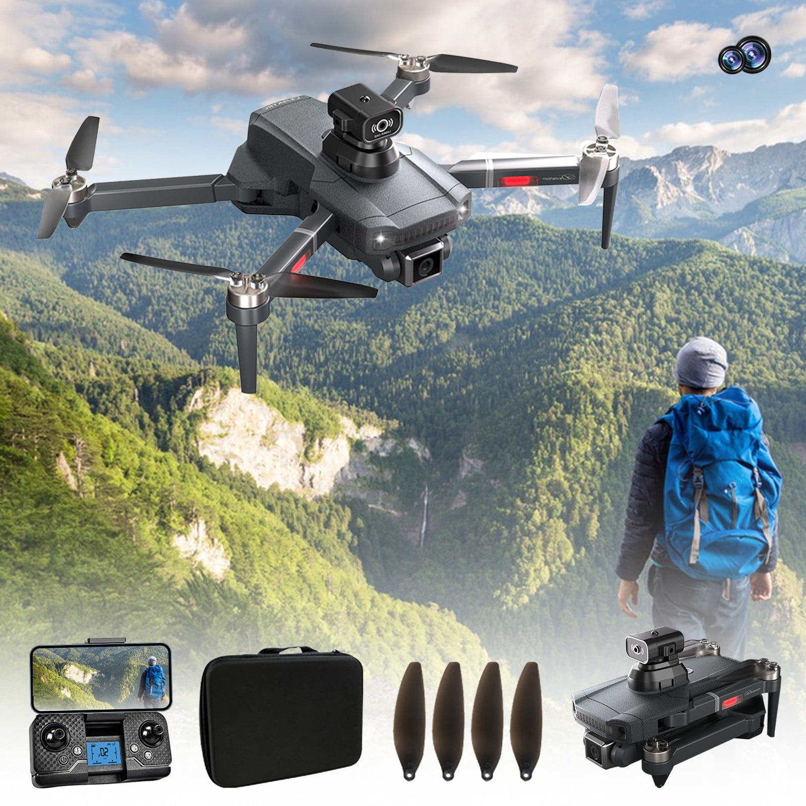 Fanshiluo Drone with Camera for Adults Drone With 4K Camera For Adults ...