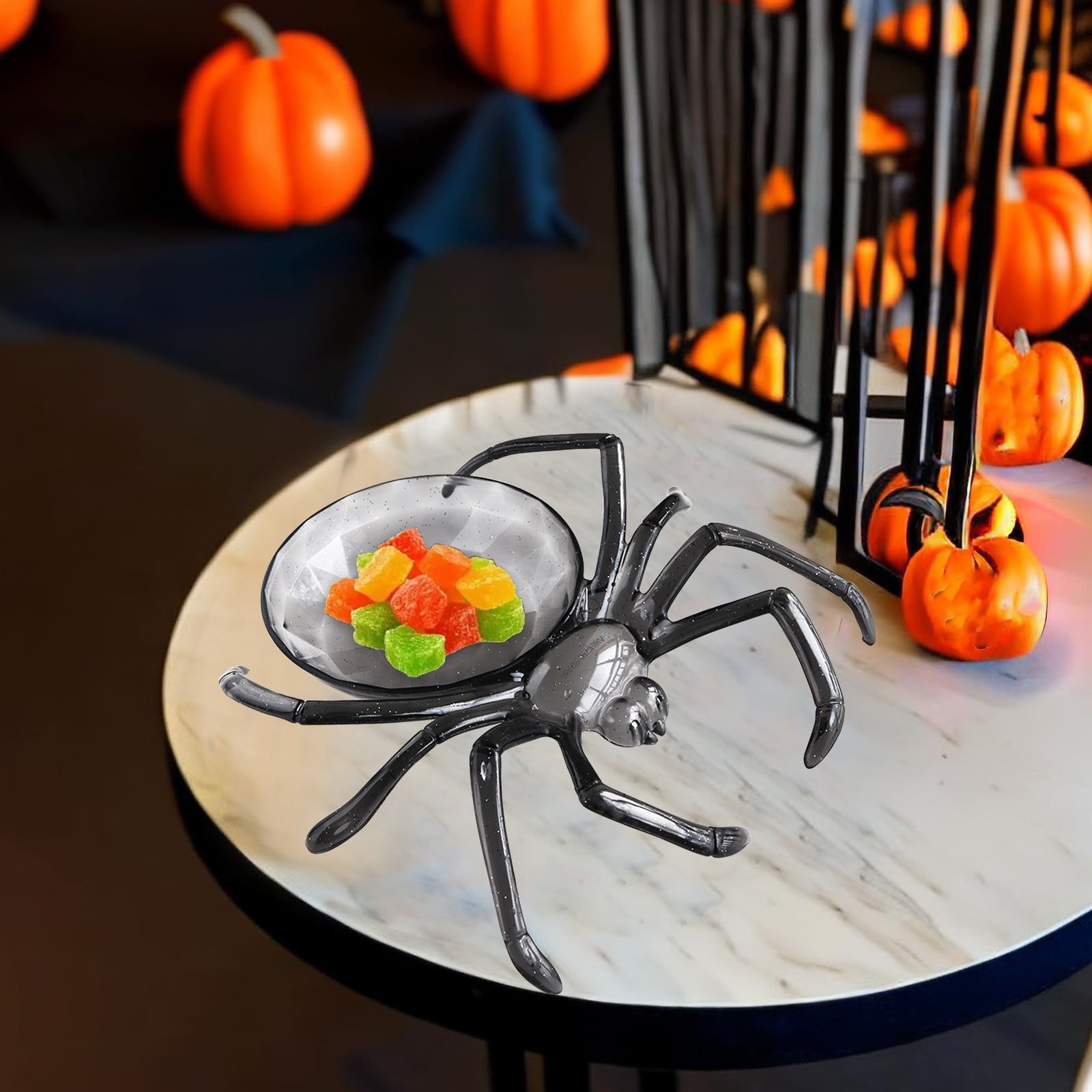 Fanshiluo Halloween Spider Shaped Bowl Candy Basket Snack Tray Kids ...