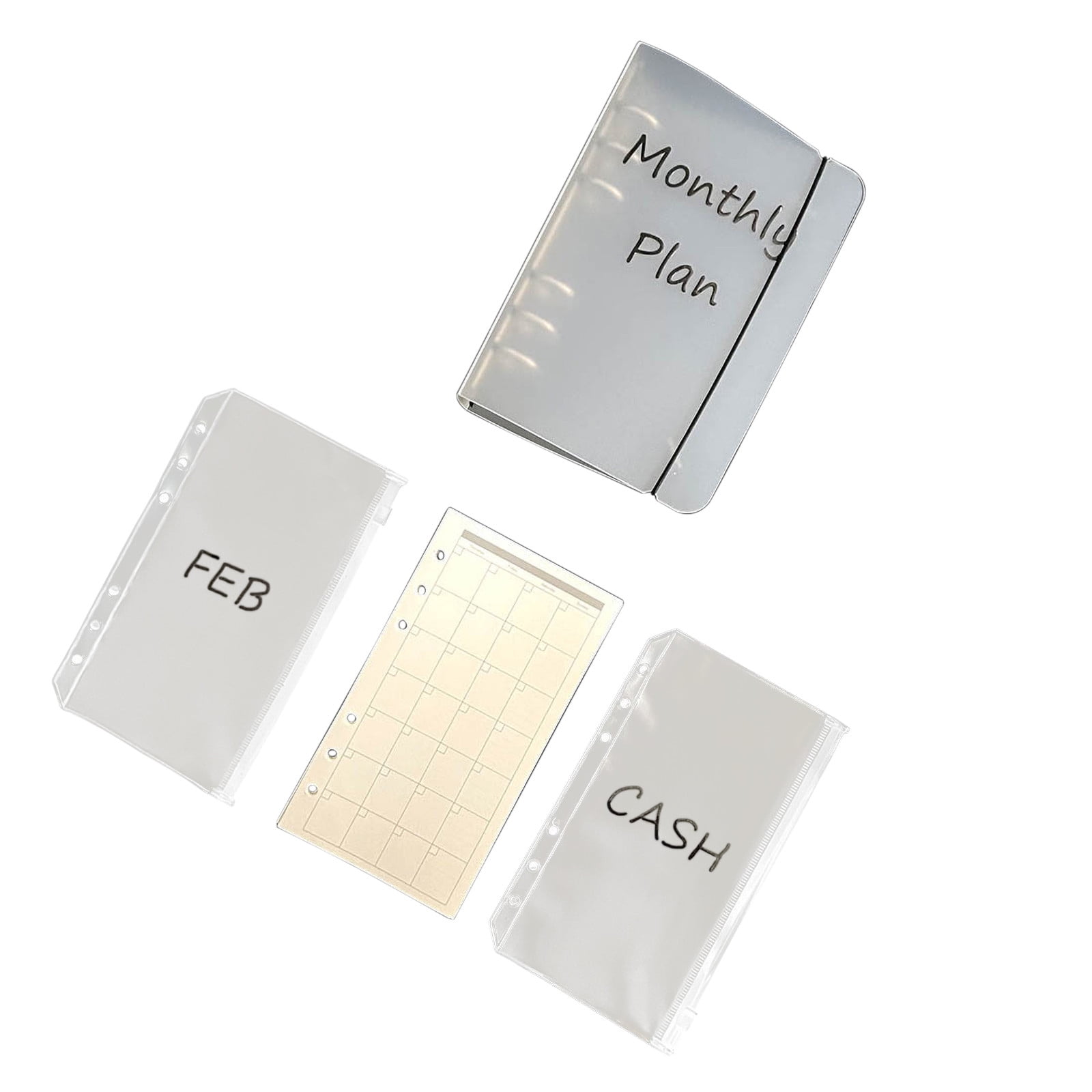 Fanshiluo Monthly Plan Binder Save Plan Set Budget Envelope Notebook ...