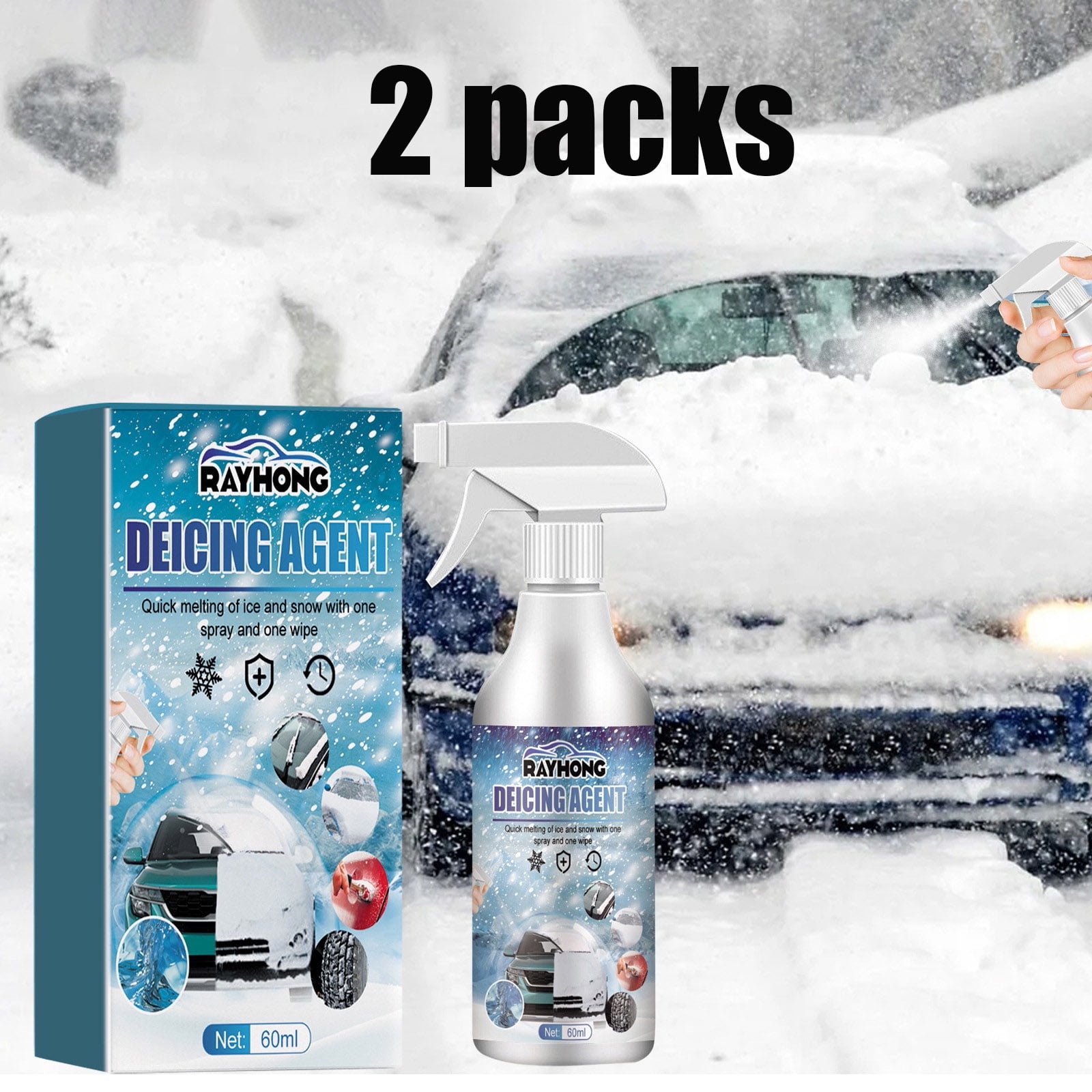 Fanshiluo One Size Car Defroster Deicer Spray,Auto Windshield Deicing ...