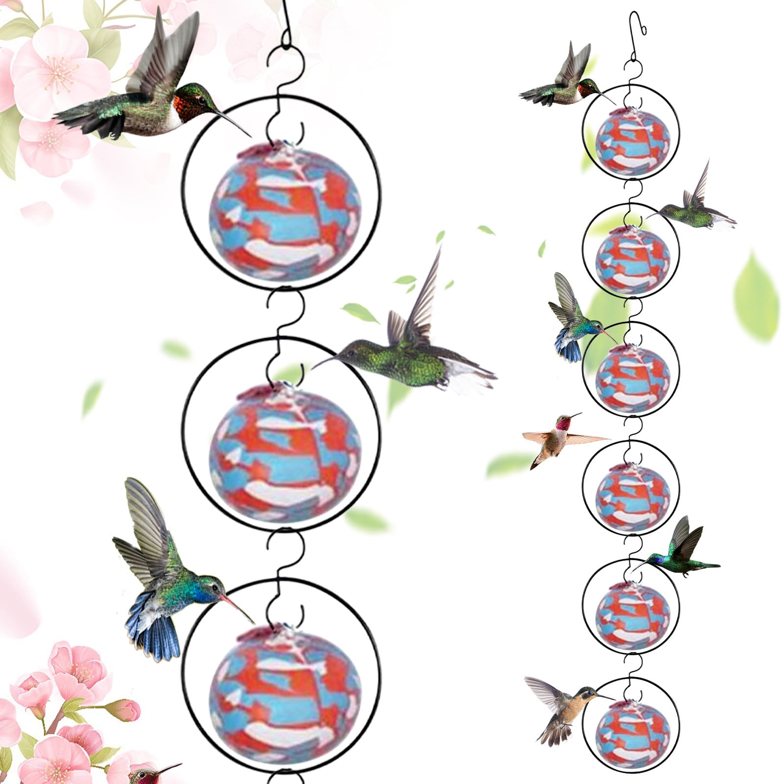 Fanshiluo Outdoor Flexible 6-Circular Hummingbird Feeders For Outdoors ...