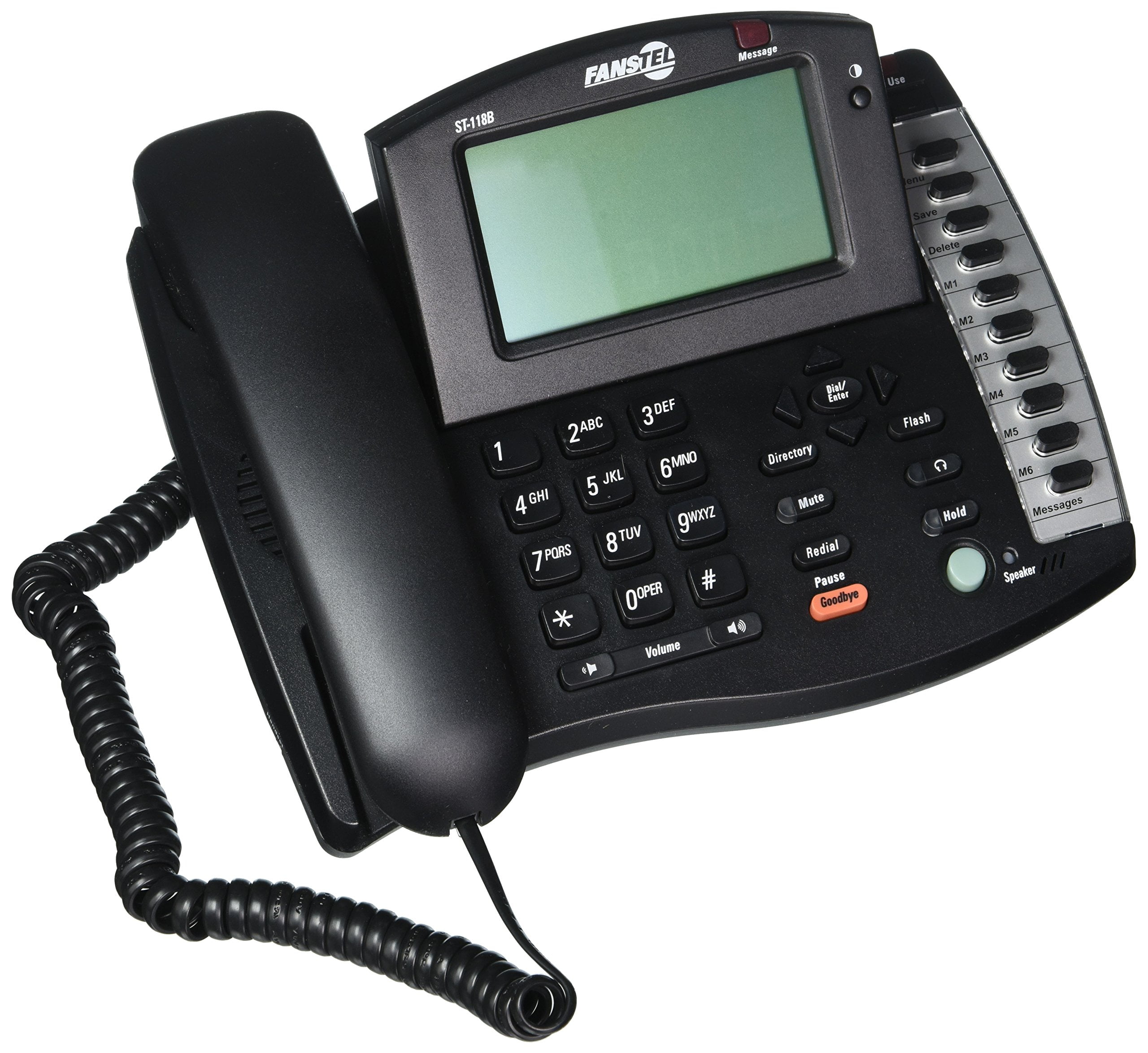 Fanstel FAN-ST118B Large Screen 3-Row Display Phone with Caller Id, 1 ...