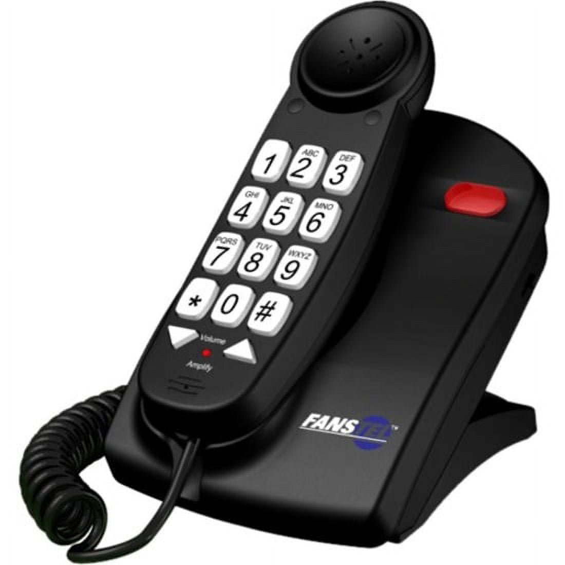 Fanstel T56 EZ Pro Line Powered 56db Phone Black T-FANT56B - Walmart.com