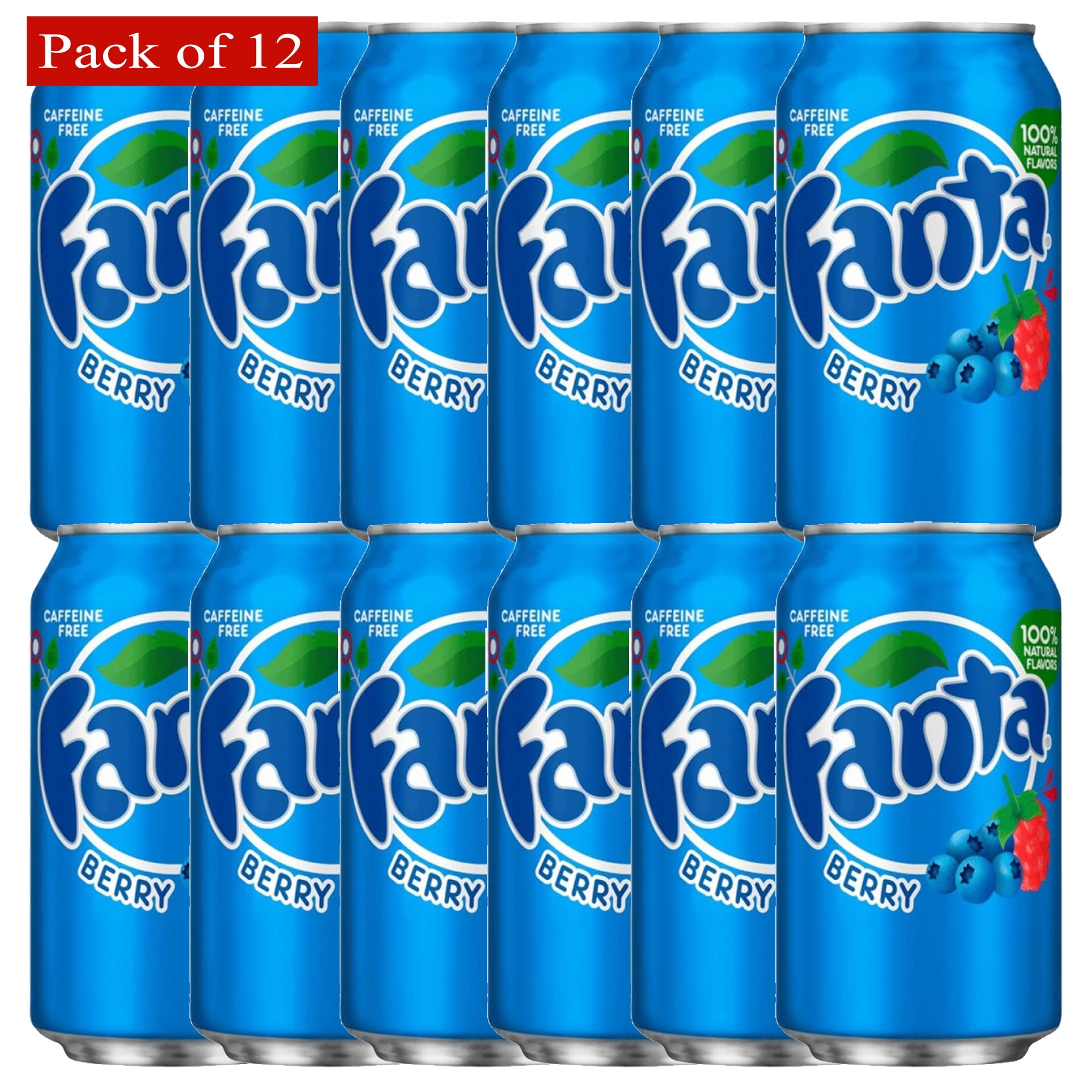 Fanta Berry 12oz Cans Pack of 12, S O D A B U R S T B E R R Y soda ...