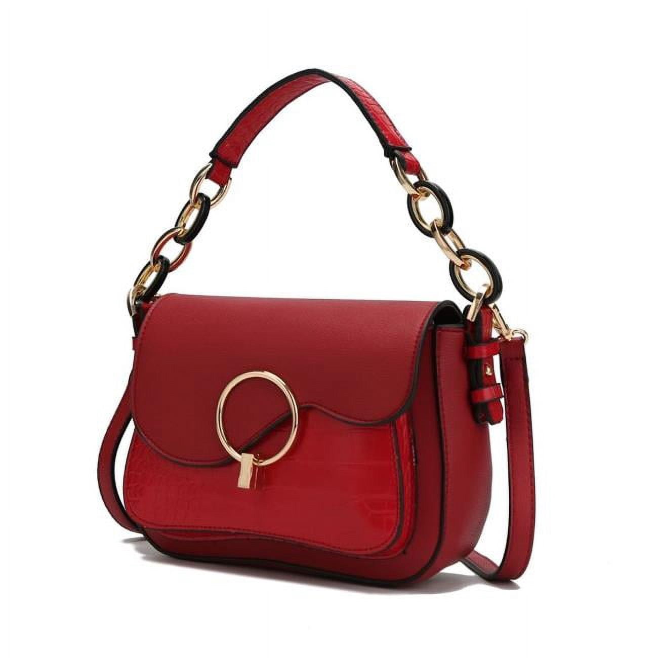 Fanta Croc Crossbody Bag by Mia K. - Red - Walmart.com