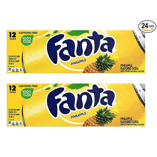 Fanta Fruit Flavored Soft Drink Bundled by Louisiana Pantry - (Pineapple, 24 Pack) - Walmart.com