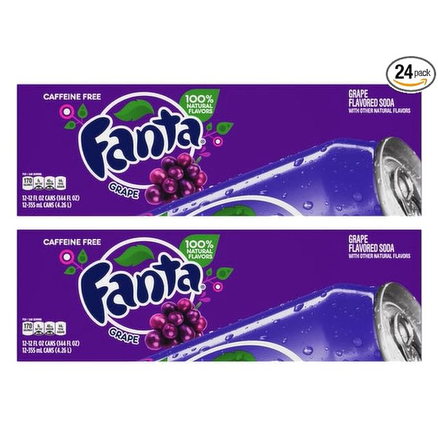Fanta Fruit Flavored Soft Drink - Pineapple, Orange, Strawberry, and Grape Flavors - Bundled by ...