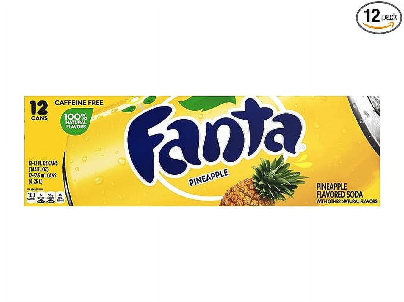 Fanta Pineapple Flavored Soda - Vibrant & Versatile Soft Drink (12 Pack ...