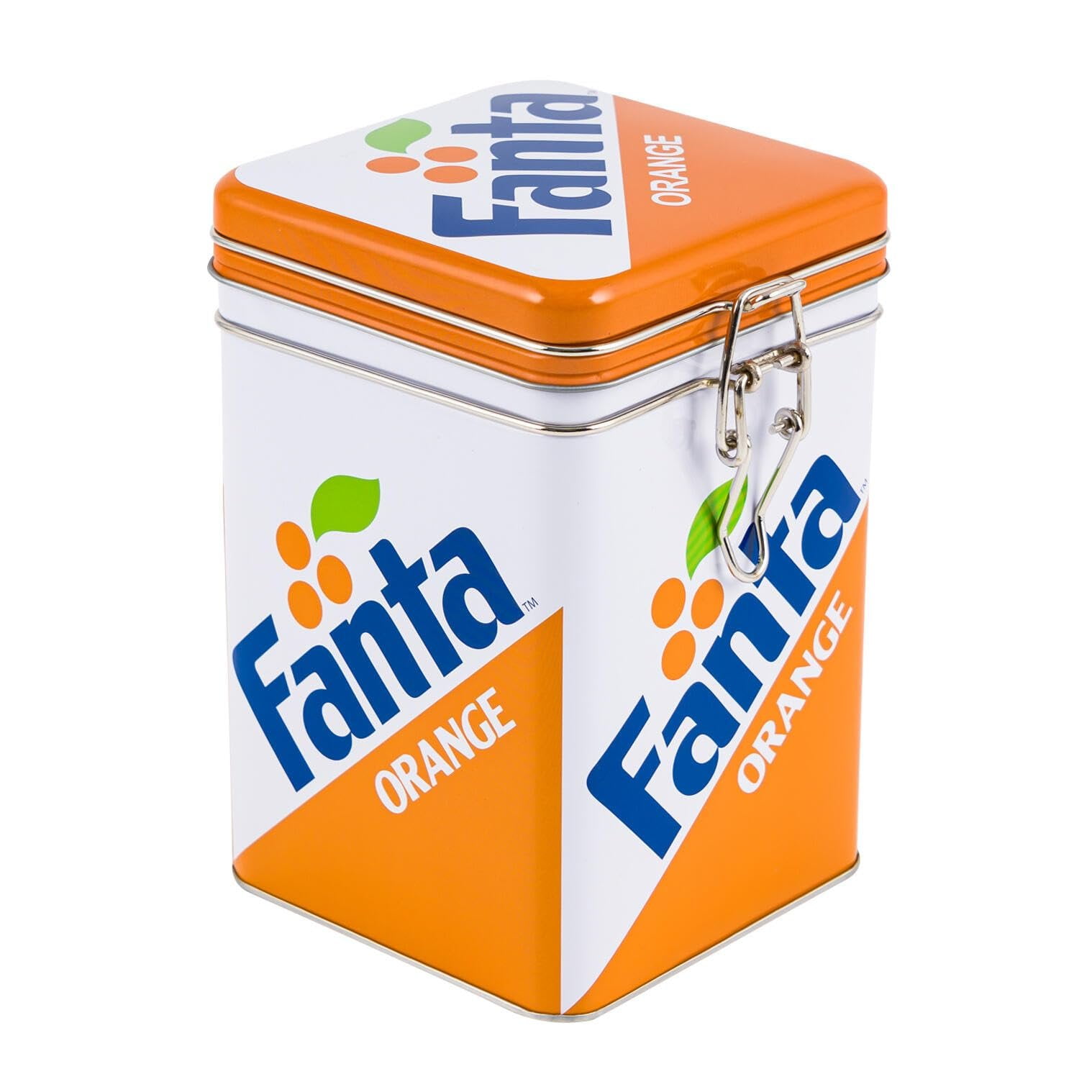 Fanta Orange Food Container Large Rectangular All Metal Locking Cookie ...
