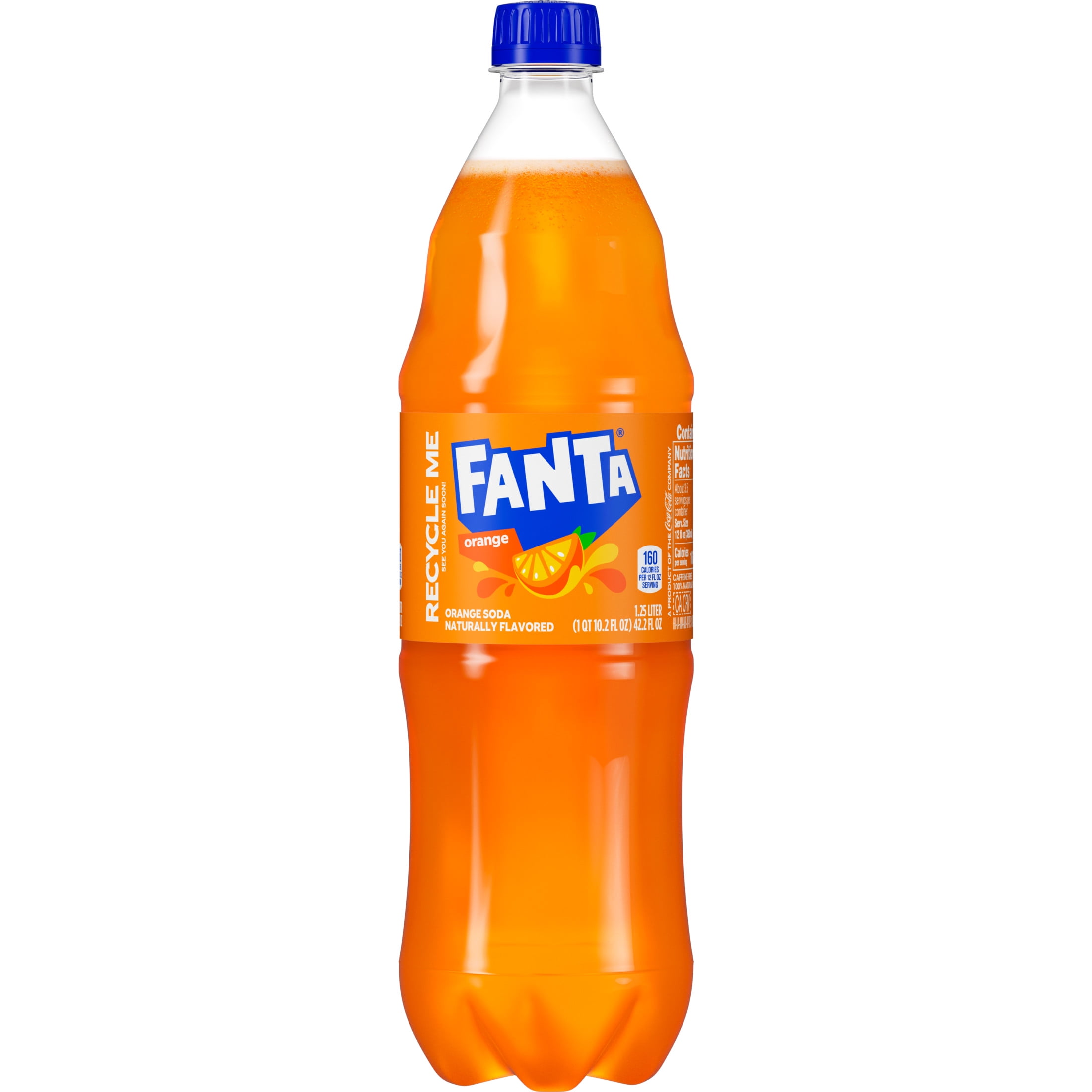 Fanta Orange Fruit Soda Pop, 1.25 Liter Bottle - Walmart.com
