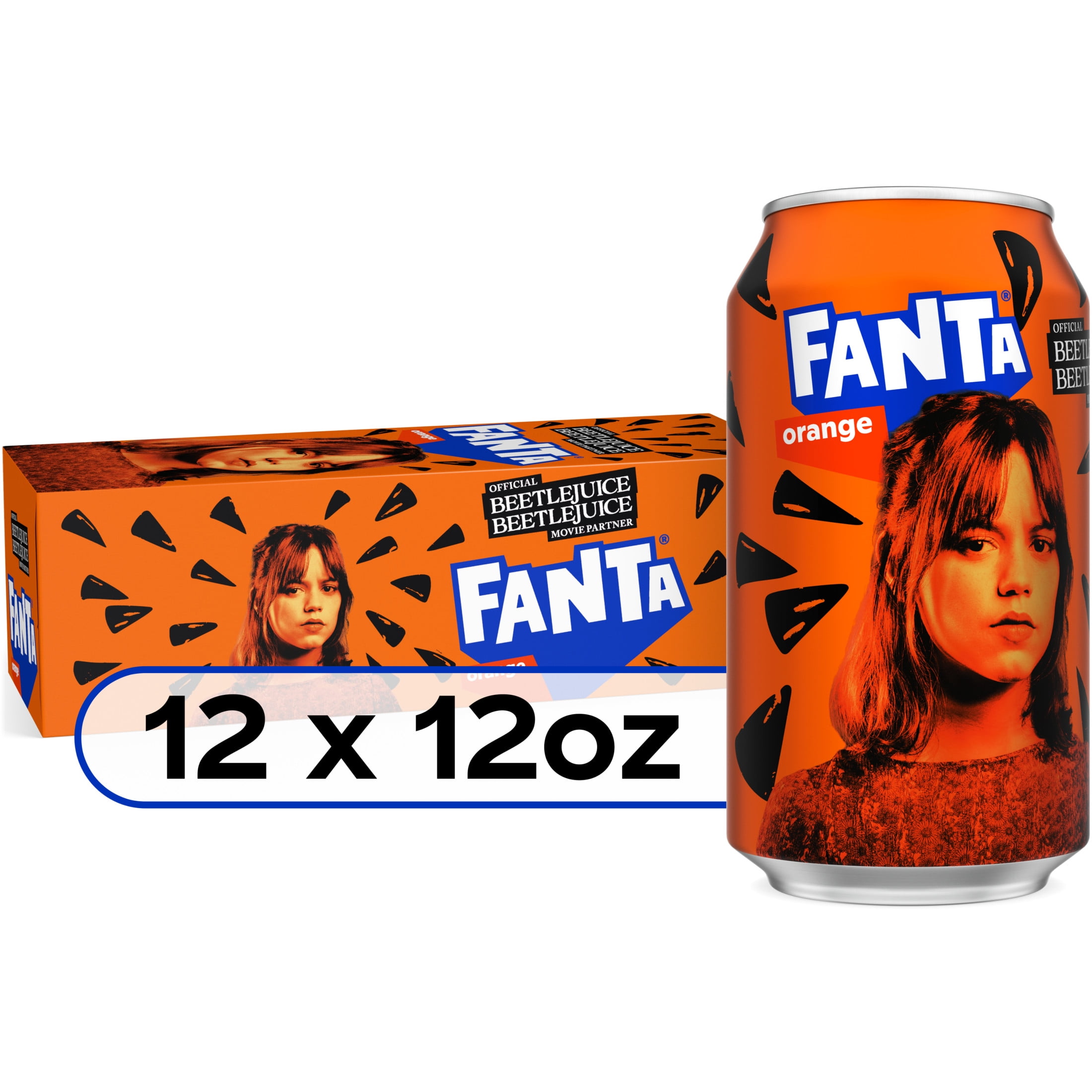 Fanta Orange Fruit Soda Pop, 12 fl oz, 12 Pack Cans - Walmart.com