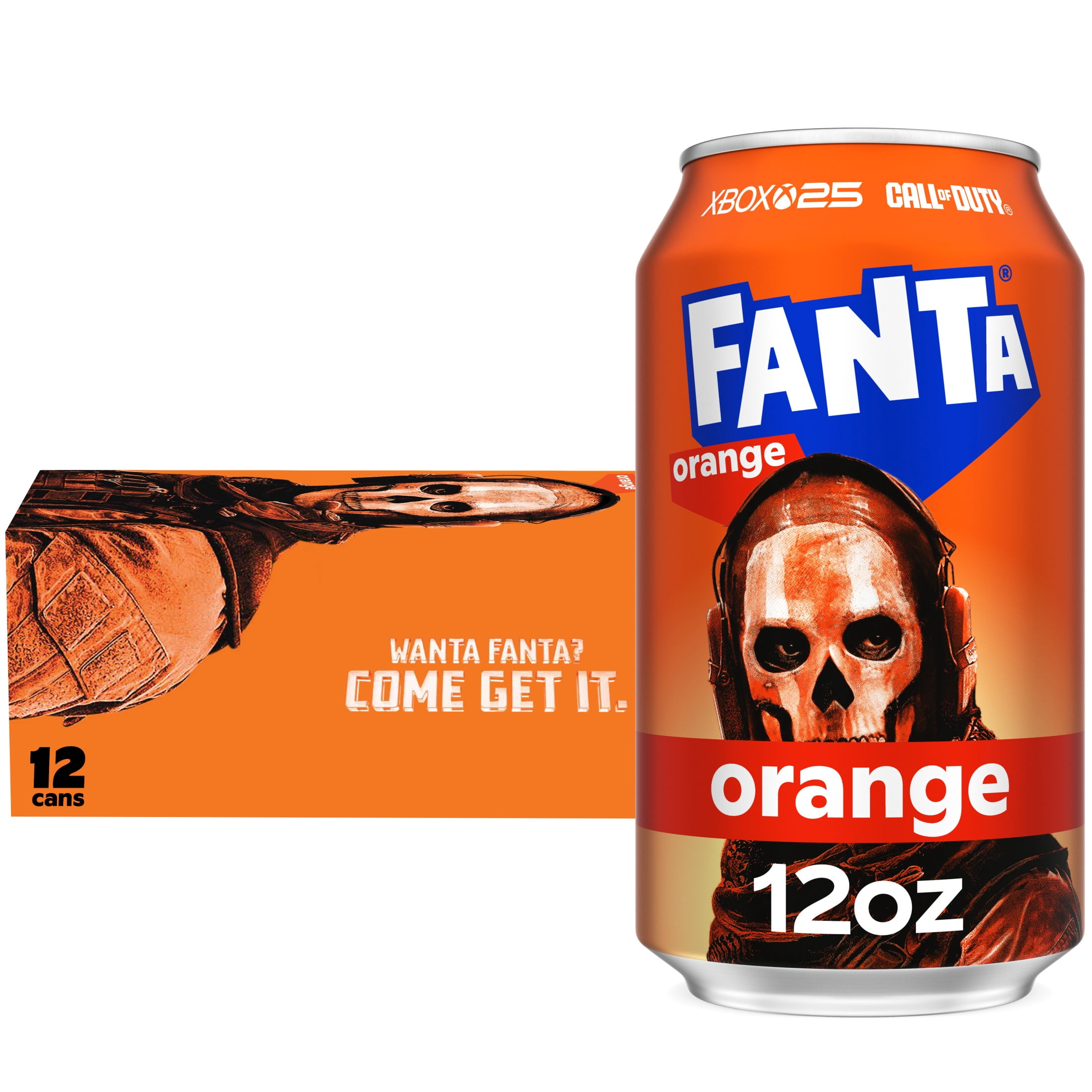 Fanta Orange Soda Pop Fridge Pack, 12 fl oz, 12 Pack Cans, Fruit ...