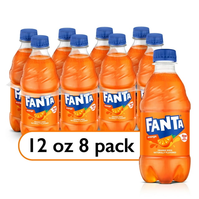 Fanta Orange Fruit Soda Pop, 12 fl oz, 8 Pack Bottles - Walmart.com
