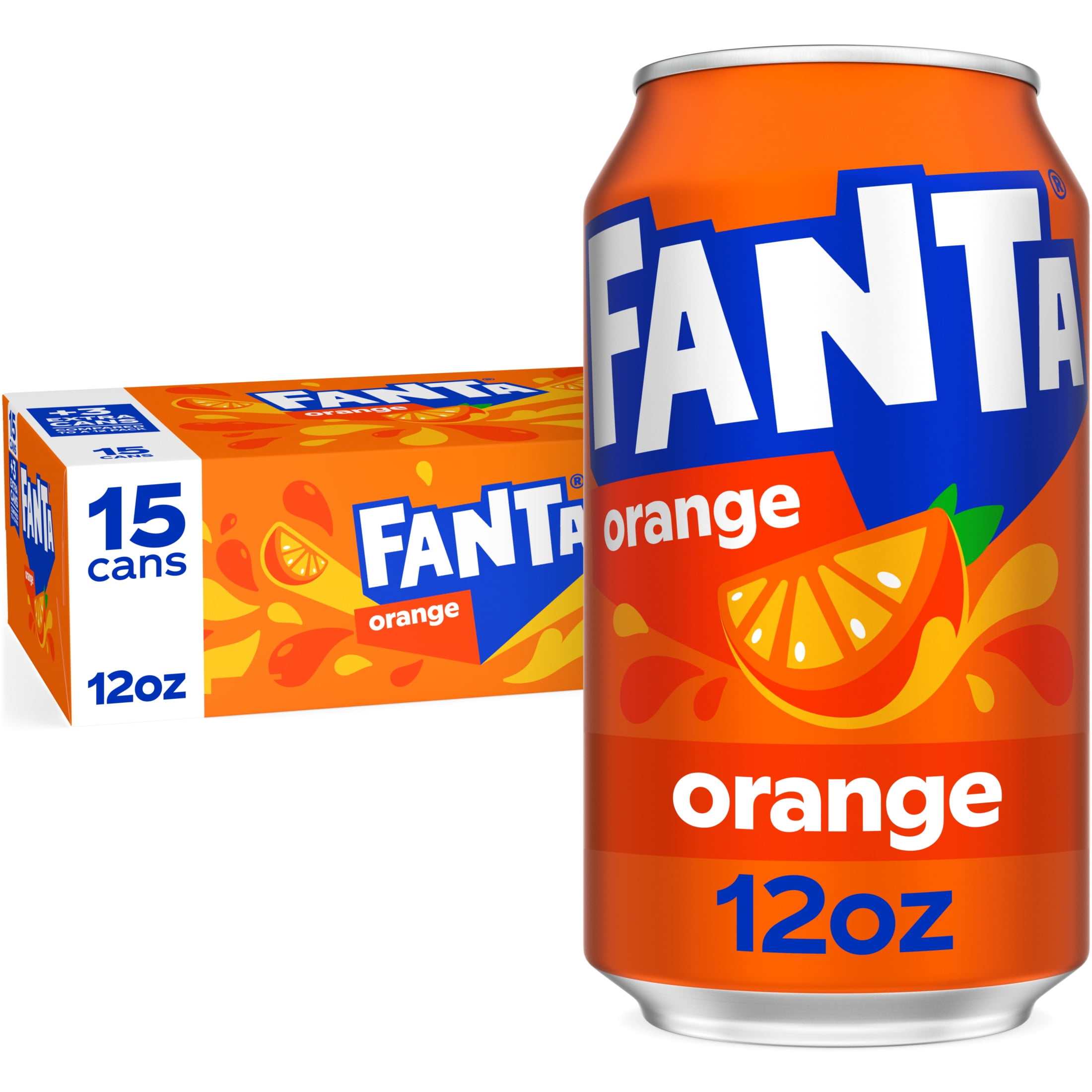 Fanta Orange Soda Pop, 12 fl oz, 15 Pack Cans - Walmart.com