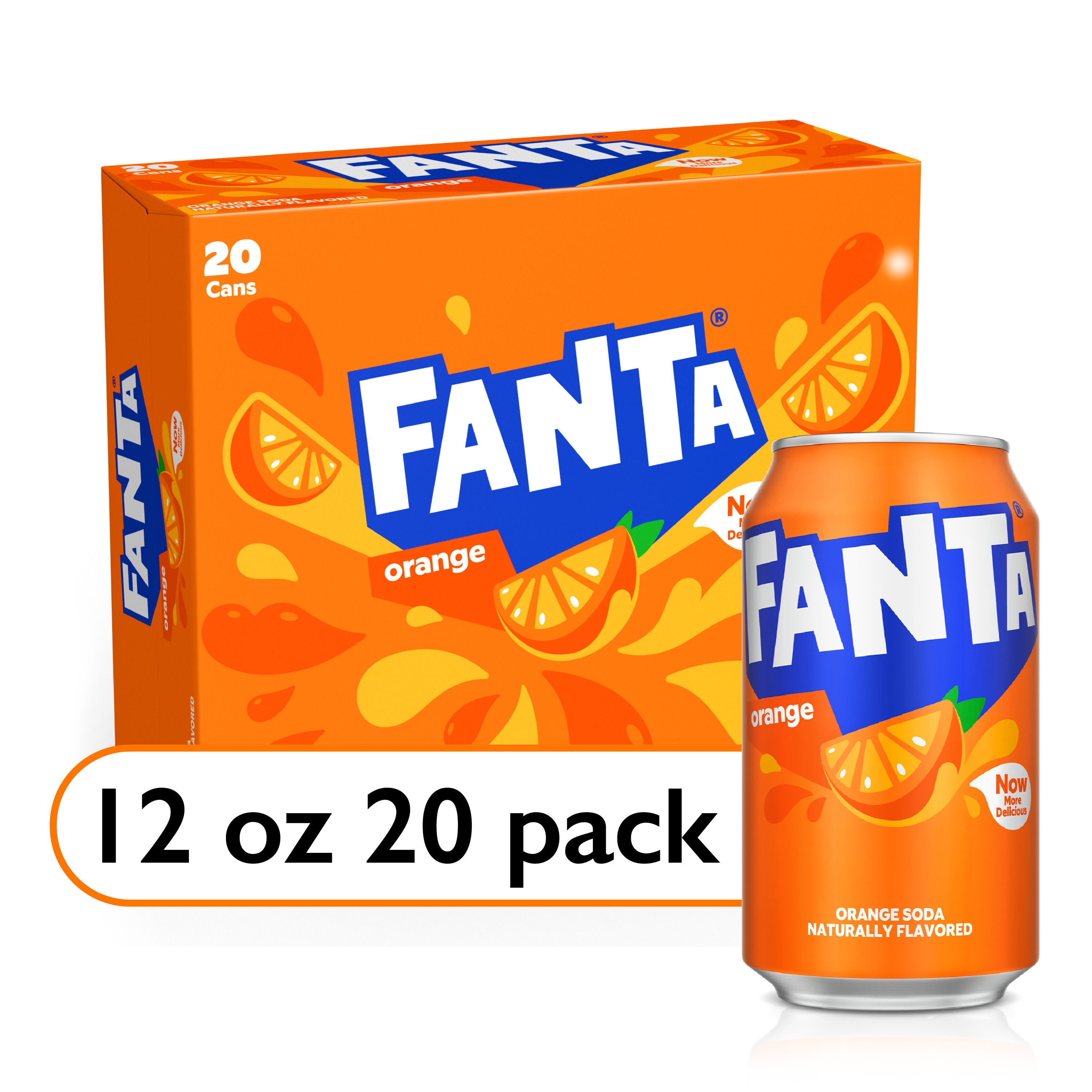 Fanta Orange Soda Fruit Flavored Soft Drink, 12 fl oz, 20 Pack - Walmart.com