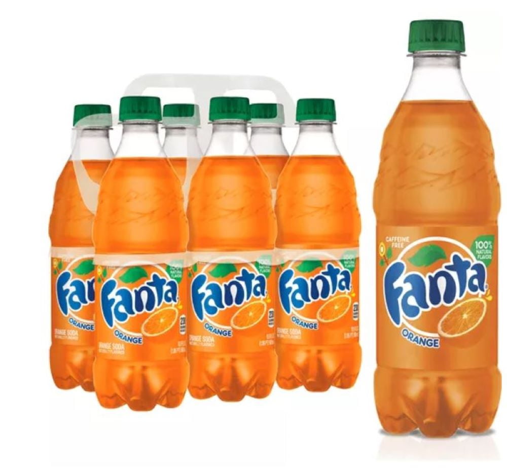 Fanta Orange Soda, Refreshingly Fruity, 100% Naturally Flavored Soft ...