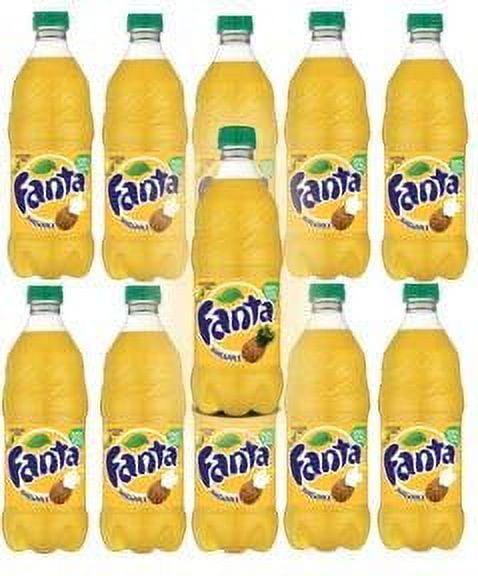 Fanta Pineapple Soda Bottles, Fruit Flavor, 20 oz Pack of 12, Caffeine ...