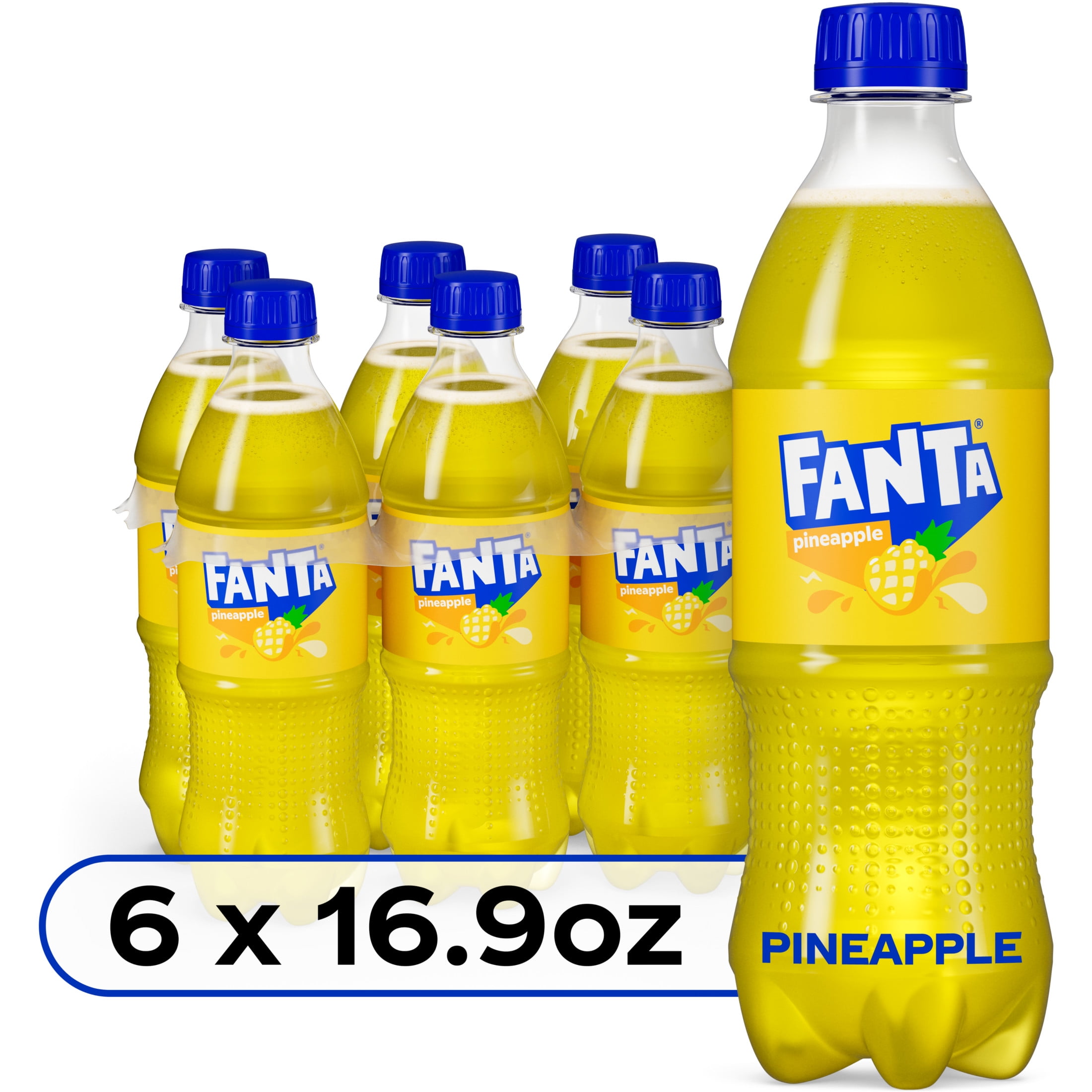Fanta Non-Caffeinated Pineapple Fruit Soda Pop, Multipack Drinks, 16.9 ...