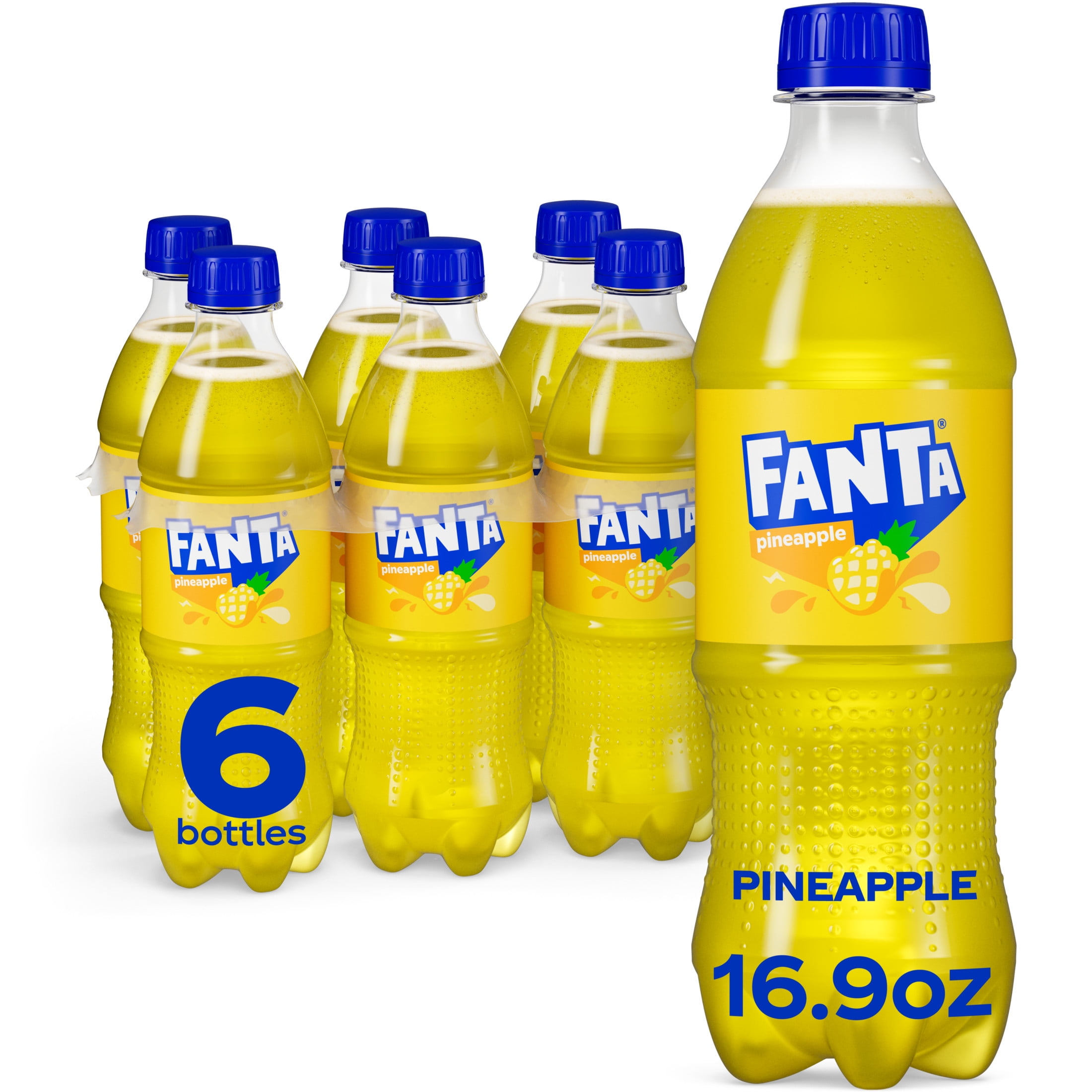 Fanta Non-Caffeinated Pineapple Fruit Soda Pop, Multipack Drinks, 16.9 ...
