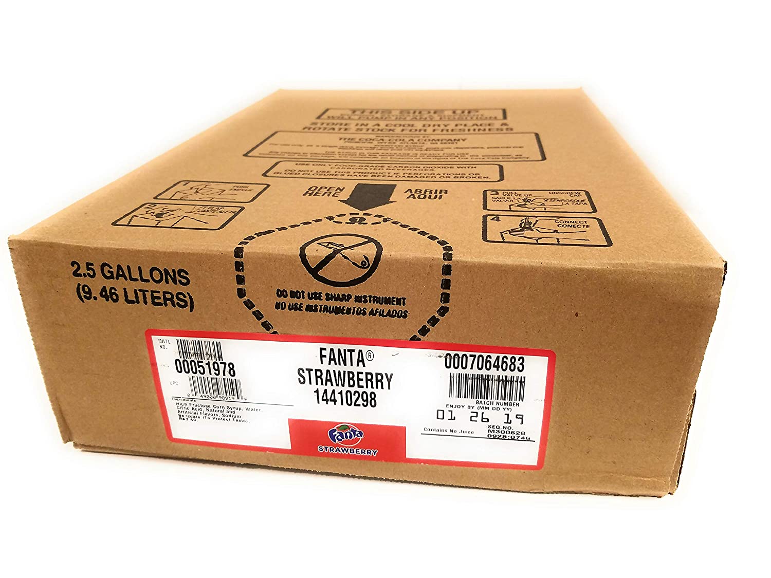 Fanta Strawberry 2.5 Gallon Bag in Box Soda Syrup - Walmart.com