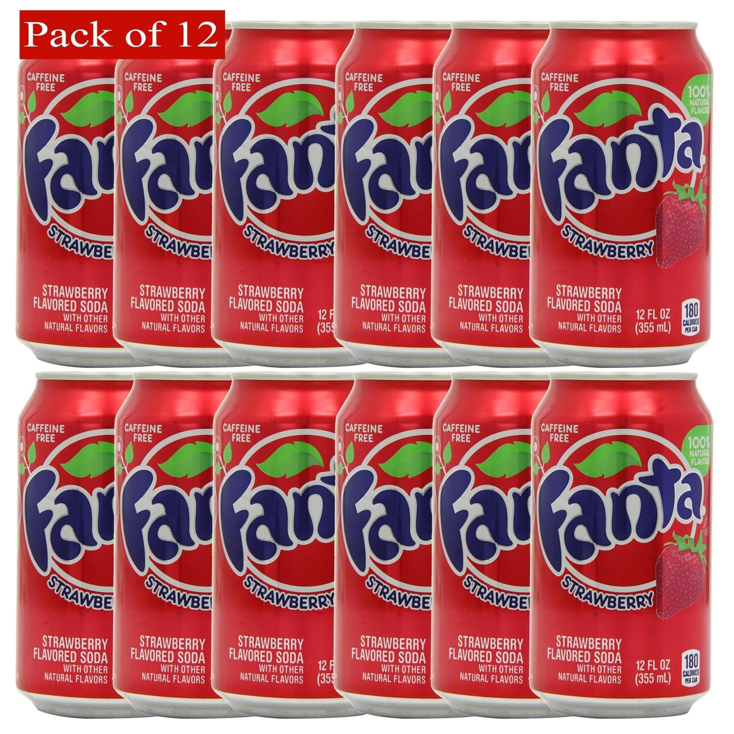 Fanta Strawberry 355 mL Cans - (Pack of 12) - Walmart.com