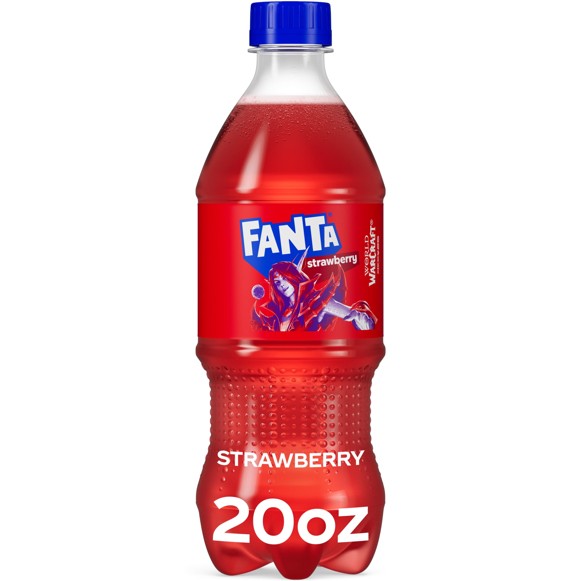 Caffeine-Free, Fanta Strawberry Fruit Soda, 20 fl oz Bottle - Walmart.com